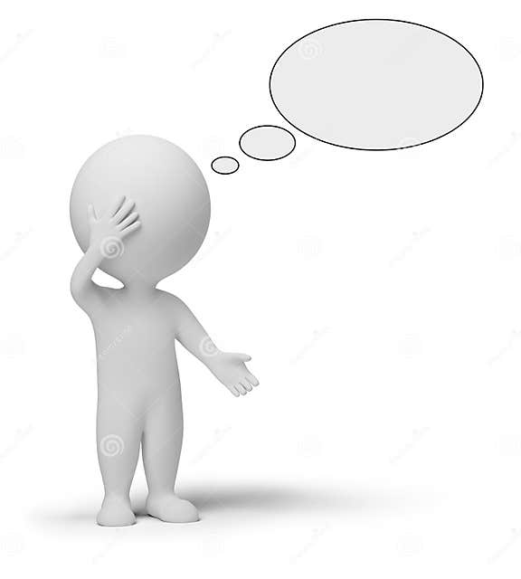 3d small people - think stock illustration. Illustration of abstract ...