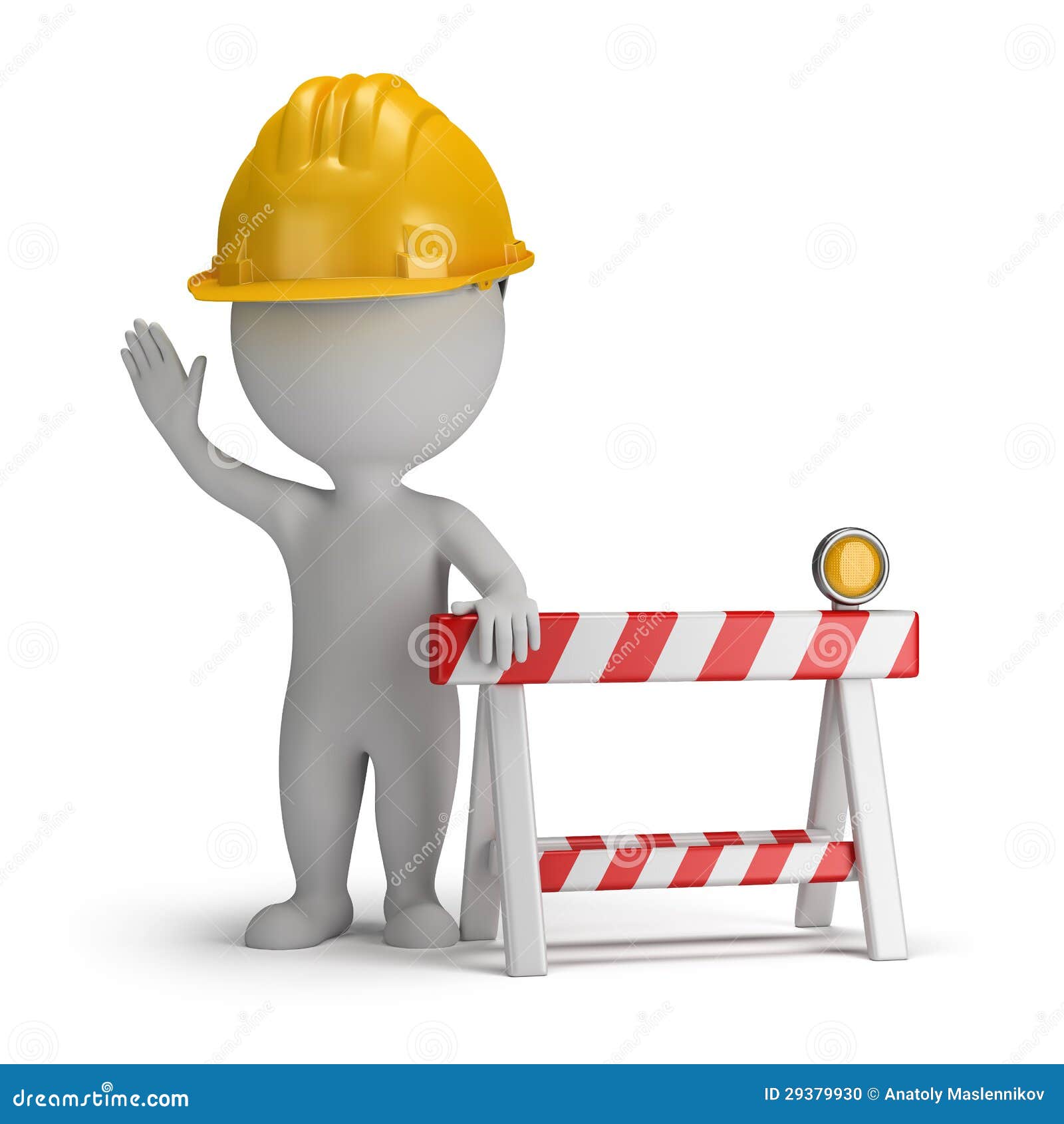 3d Small People - Under Construction Stock Illustration - Illustration ...