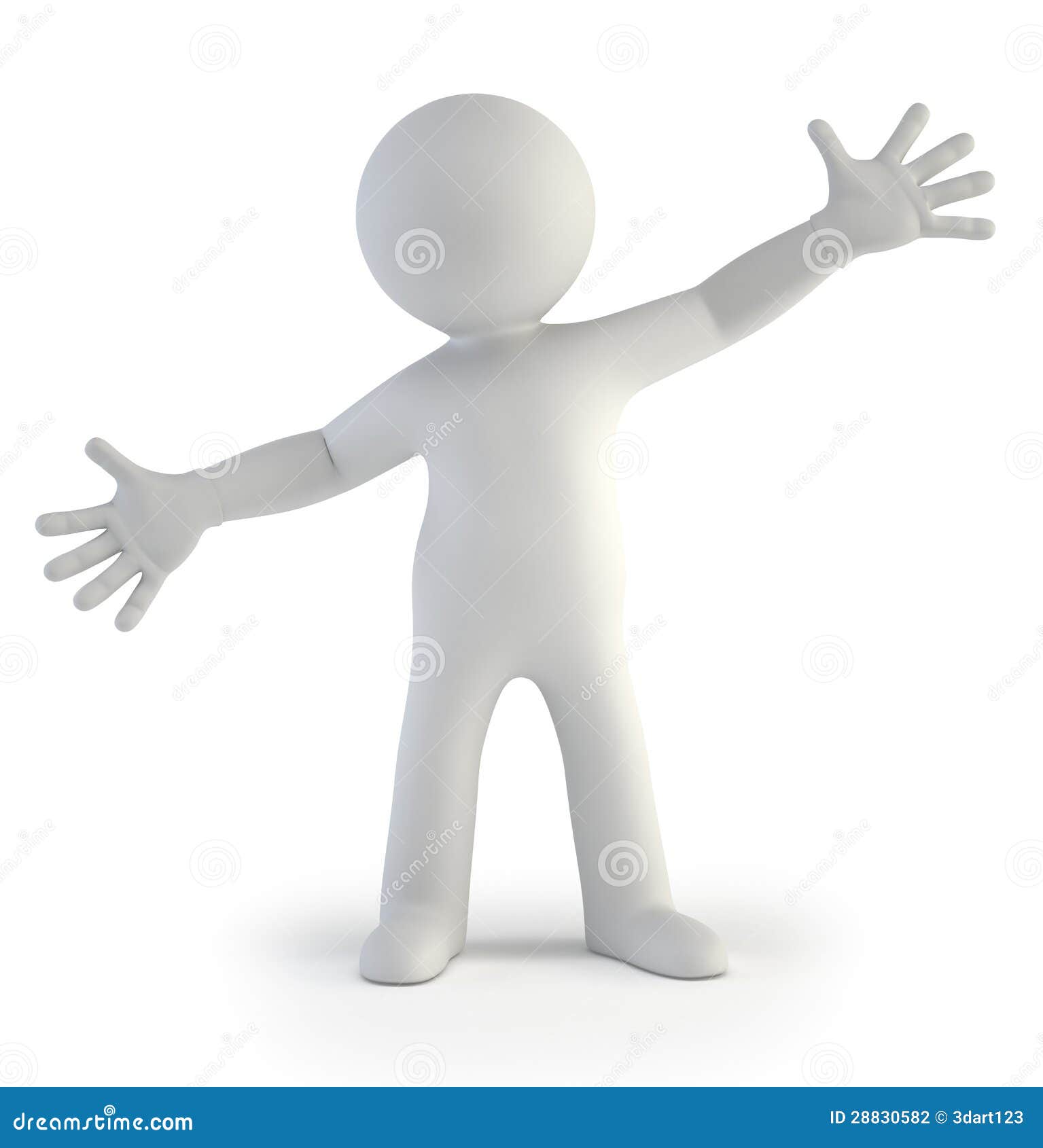 3d Small People - Welcome and Be Happy Stock Illustration ...