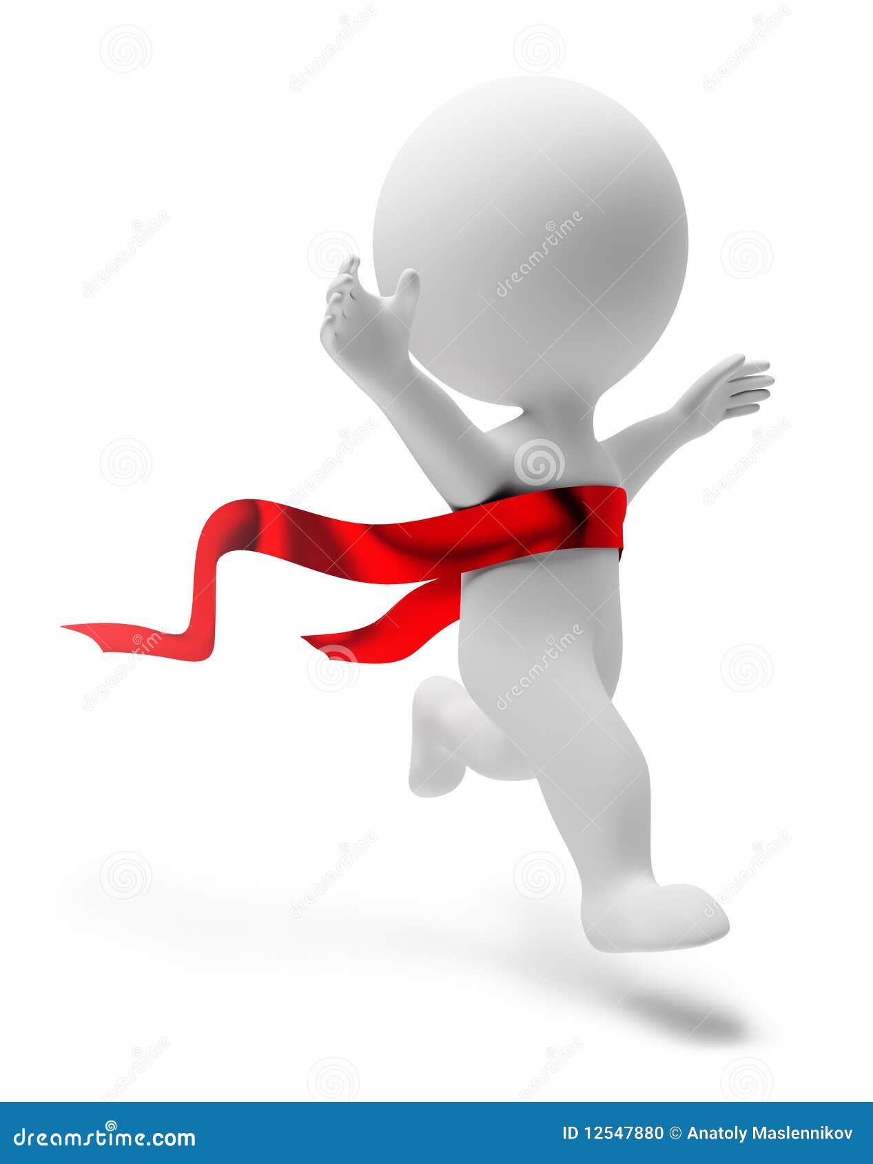 3d small people-winner stock illustration. Illustration of earn - 12547880