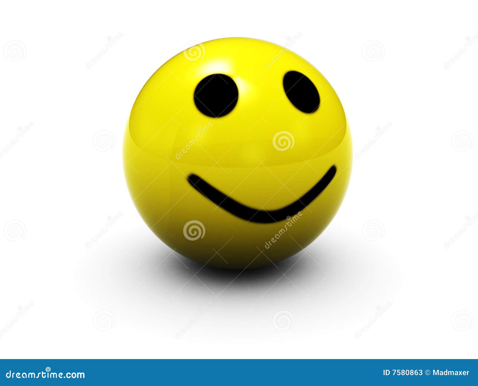 3d smiley stock illustration. Illustration of face, circular - 7580863