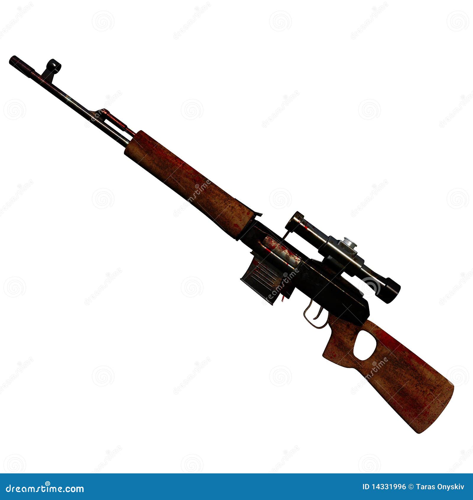 Sniper Rifle Illustration Royalty-Free Cartoon | CartoonDealer.com ...