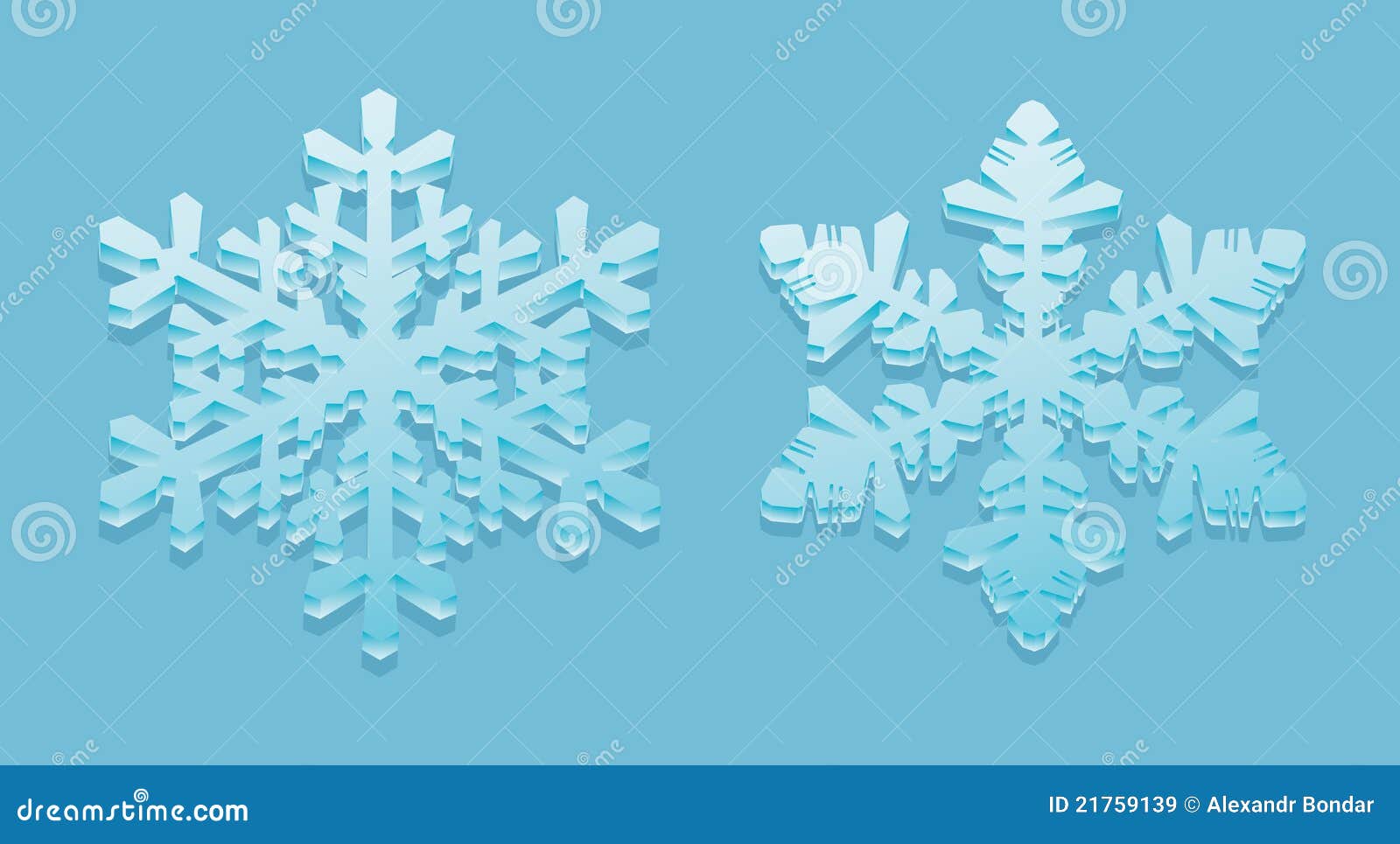 3D-snowflakes stock vector. Illustration of symmetric - 21759139