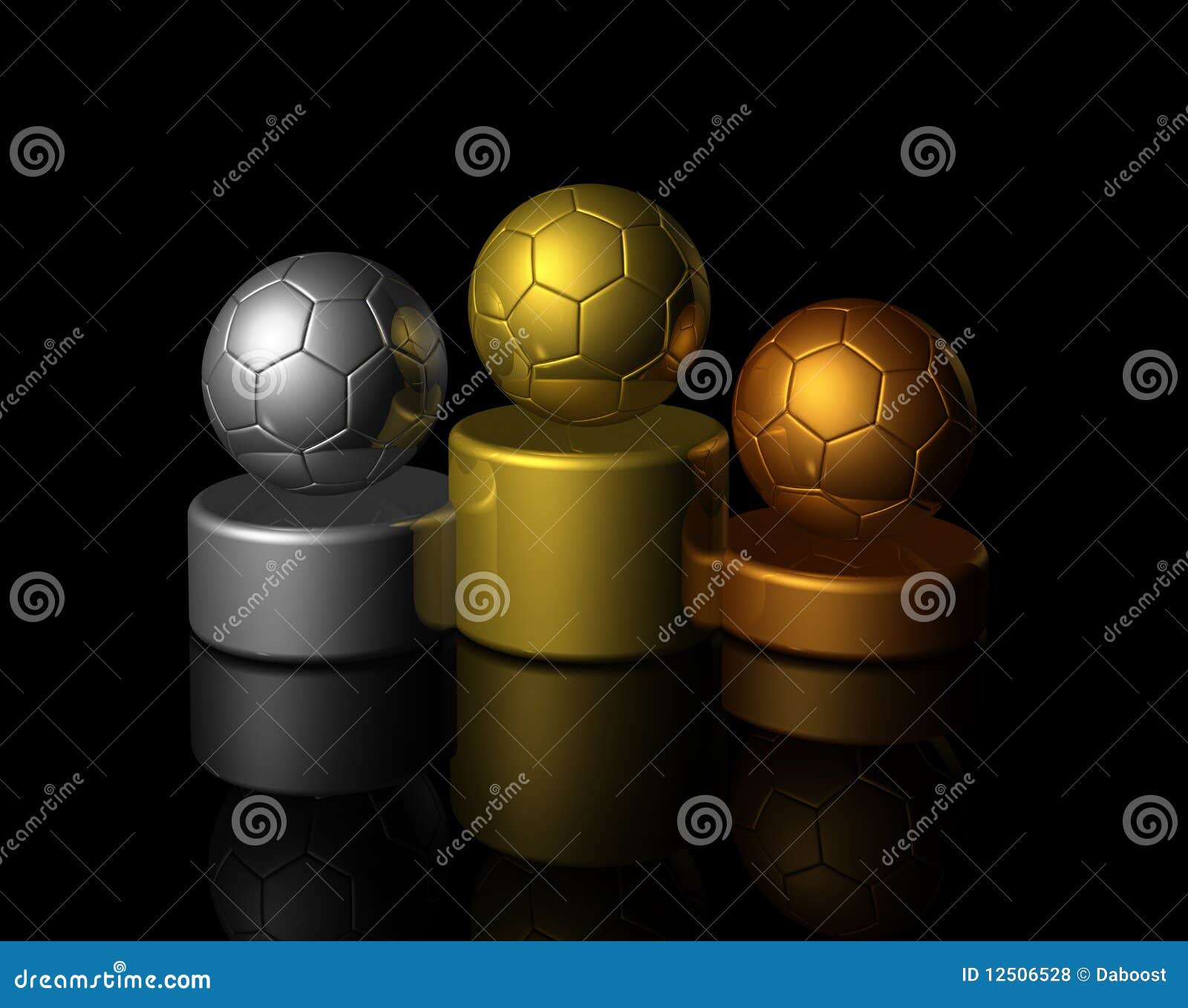 3D soccer winners podium stock illustration. Illustration of olympic ...