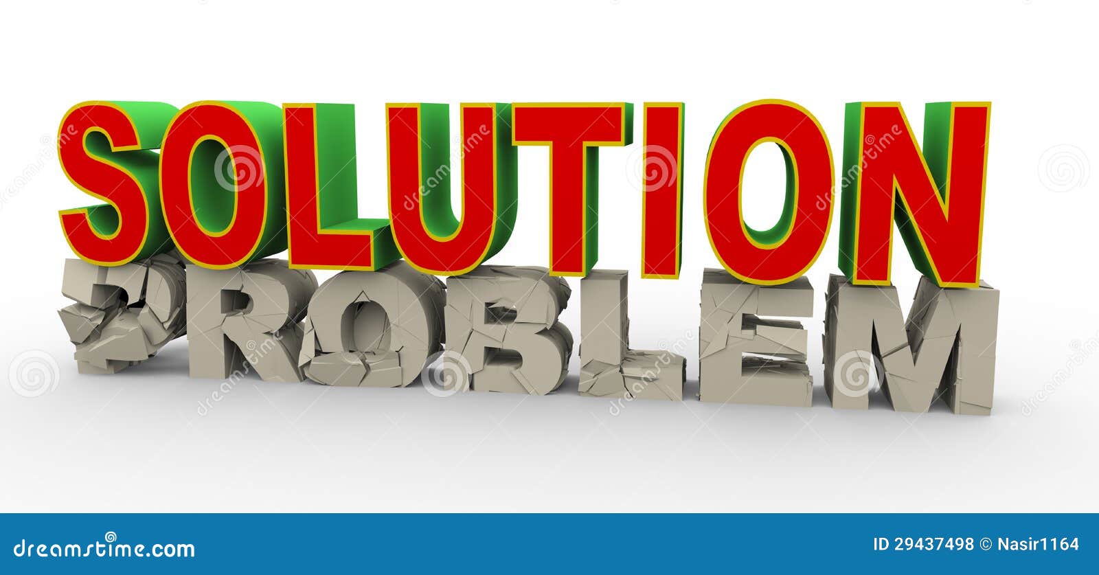 3d solution for problem stock illustration. Illustration of project ...