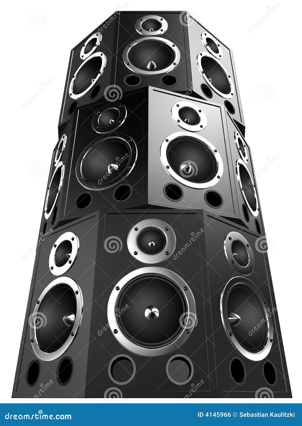 3d speakers stock illustration. Illustration of equipment - 4145966