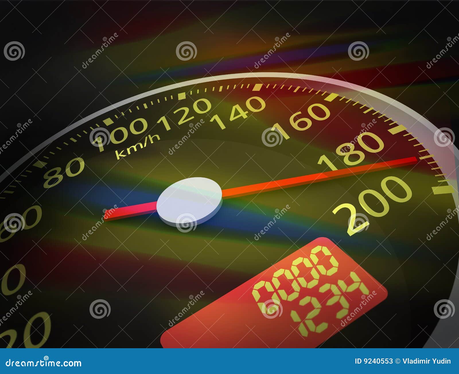 3D Speedometer stock illustration. Illustration of measurement - 9240553