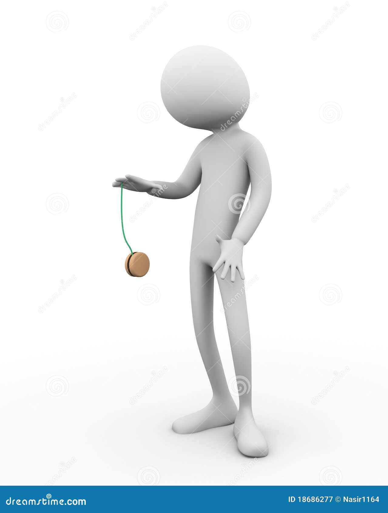 3d Spel van de Jojo stock illustratie. Illustration of gelukkig - 18686277