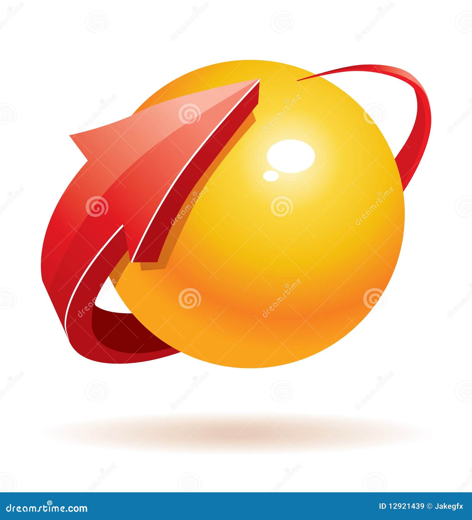 3d sphere and arrow stock vector. Illustration of logos - 12921439