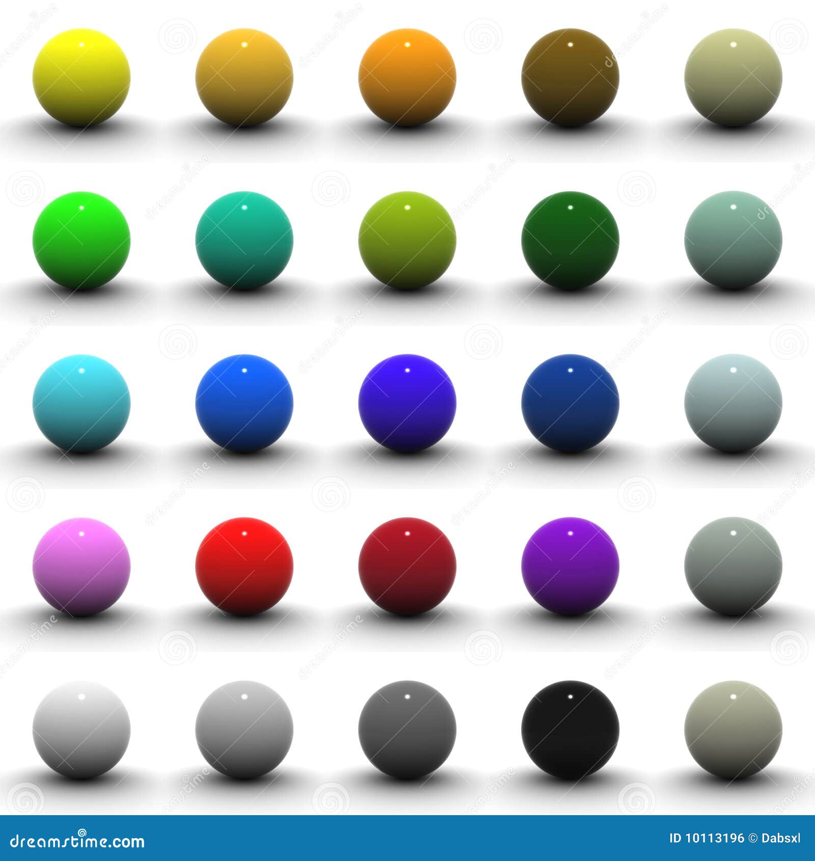 3D Sphere Blank Collection stock illustration. Illustration of abstract ...