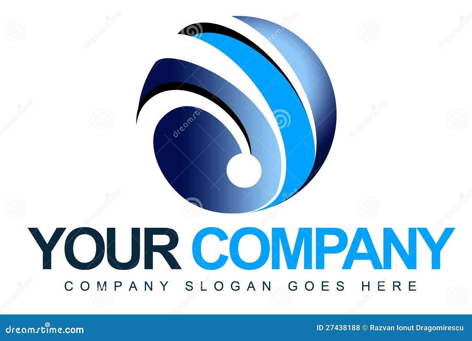 3D Sphere Logo stock illustration. Illustration of advertising - 27438188