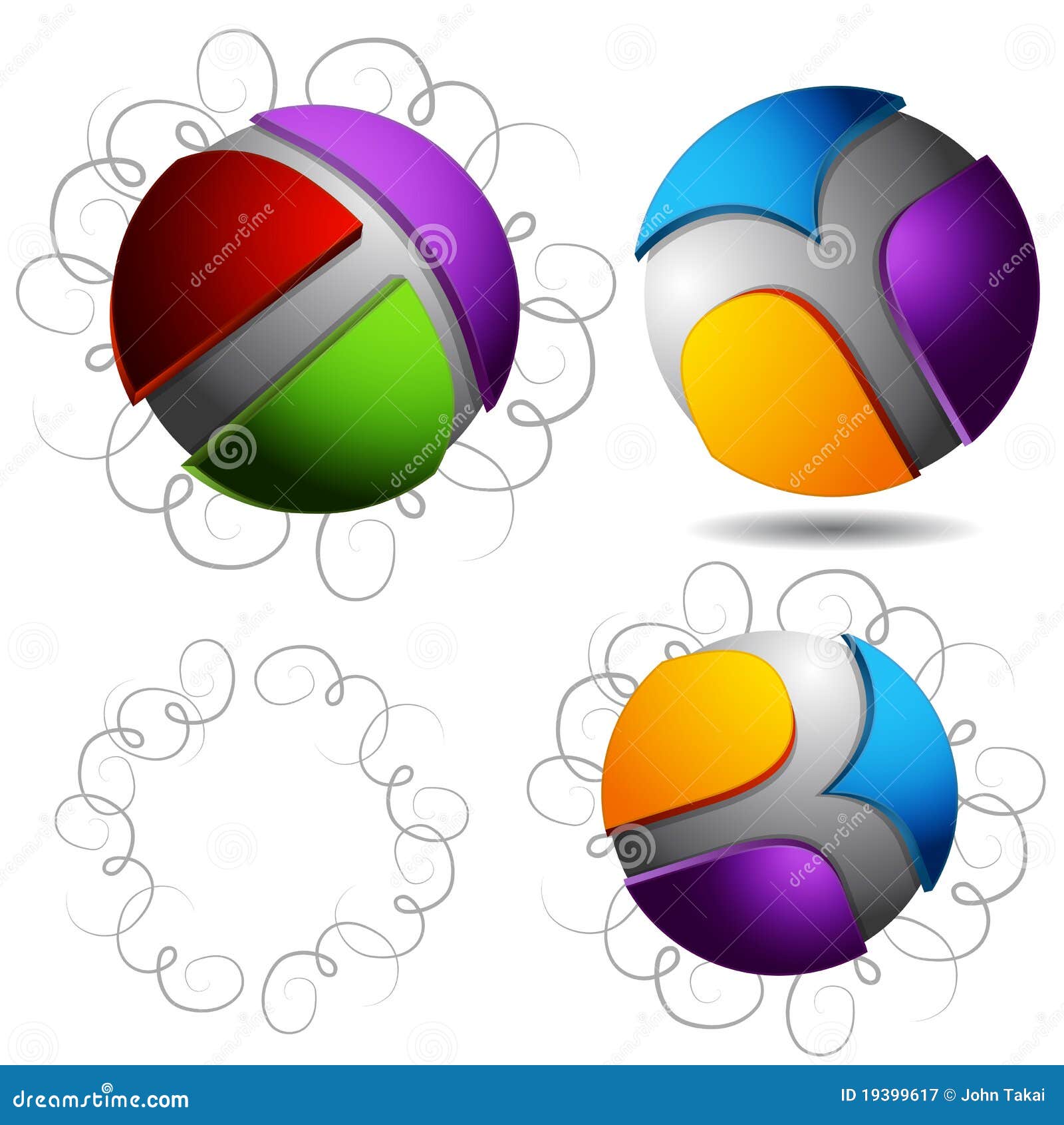 3D Spheres stock vector. Illustration of element, icon - 19399617