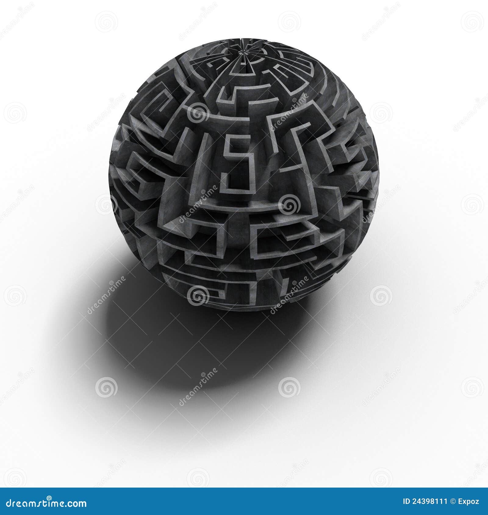 3D Spherical Labyrinth Royalty-Free Stock Photo | CartoonDealer.com #8768133