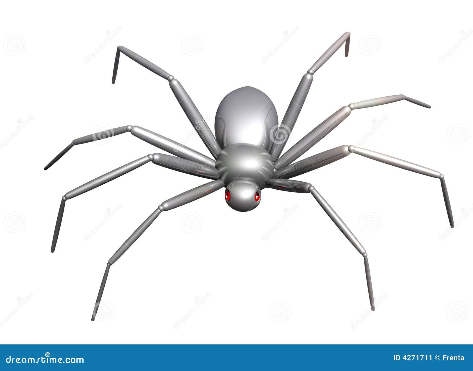 3d Spider of Their Chromeplated Metal Stock Illustration - Illustration ...