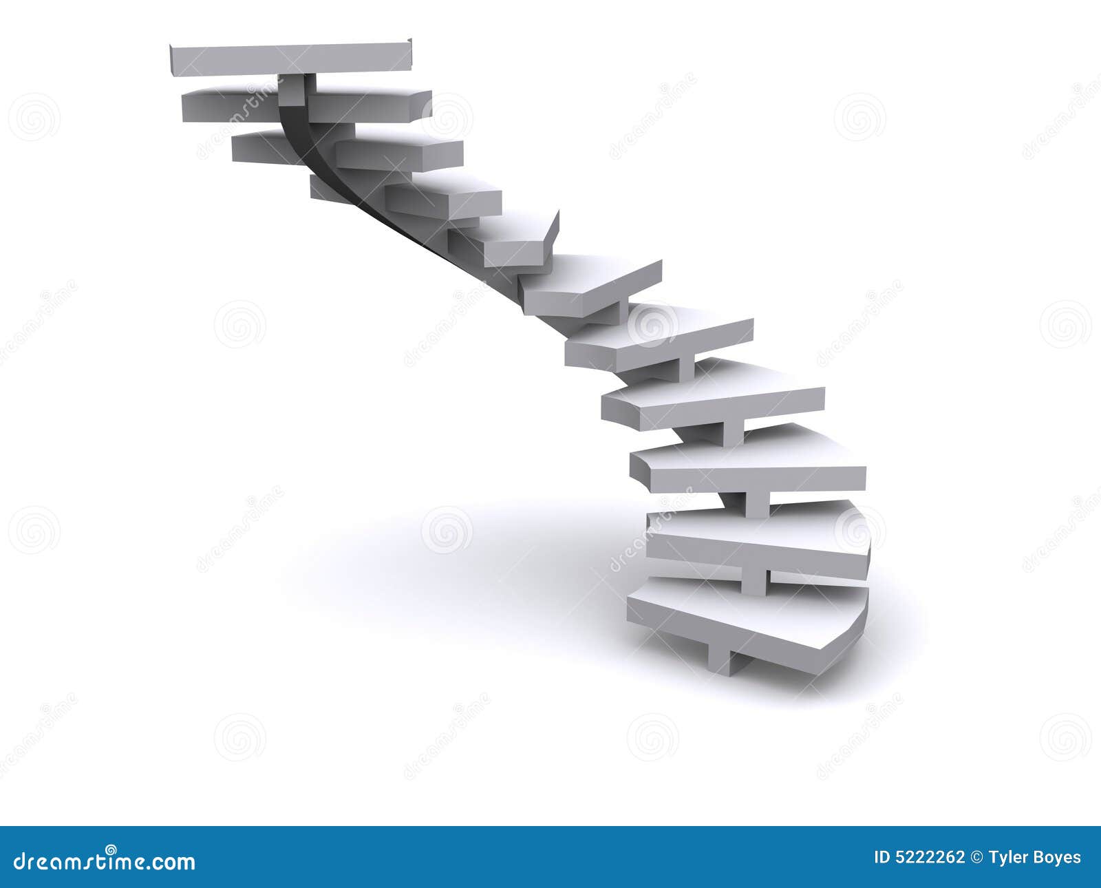 Spiral Stairs Logo, Steps Around The Central Support In A Circle ...