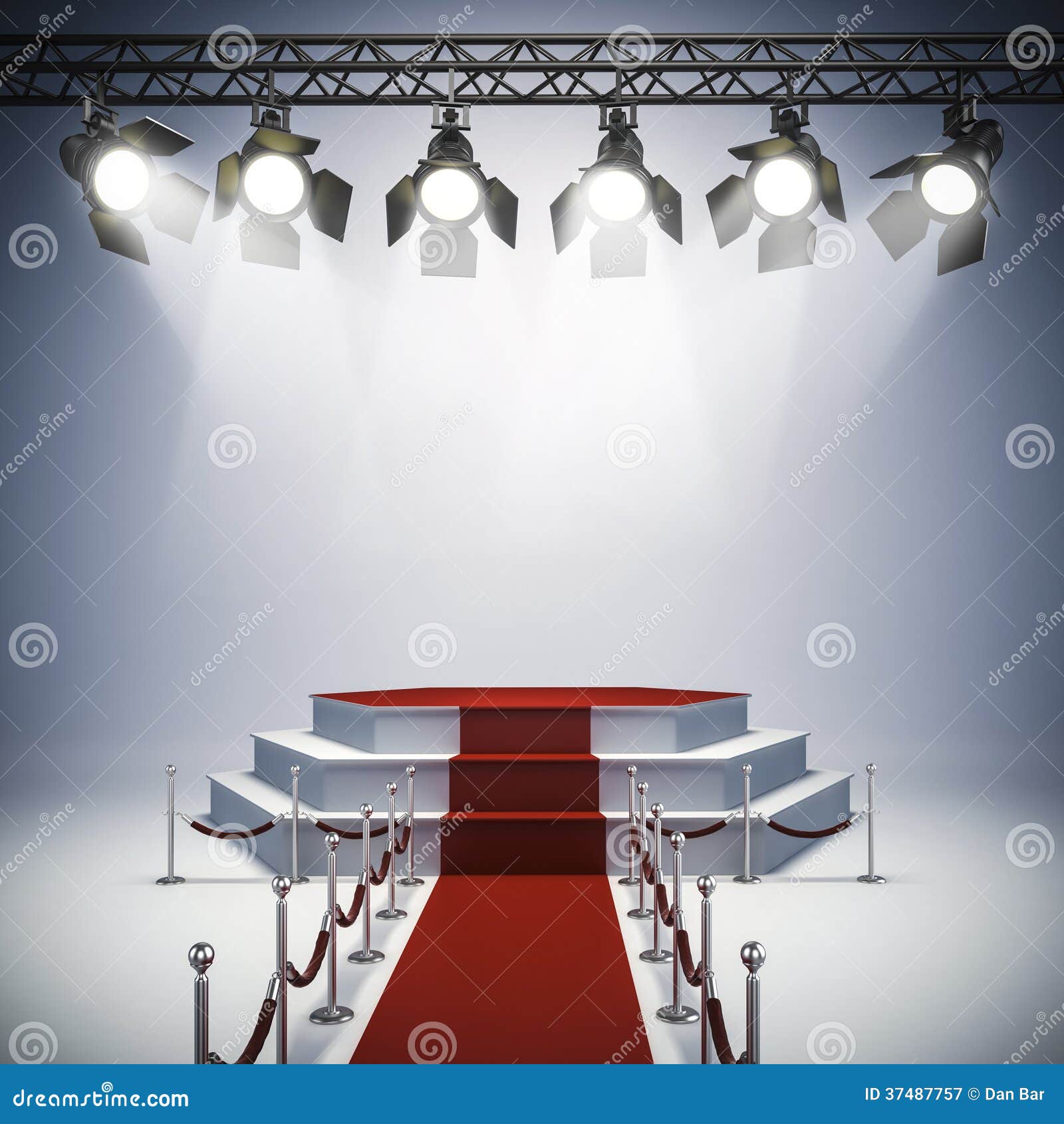 3d Spot Lights and Stage Setup Stock Illustration - Illustration of ...