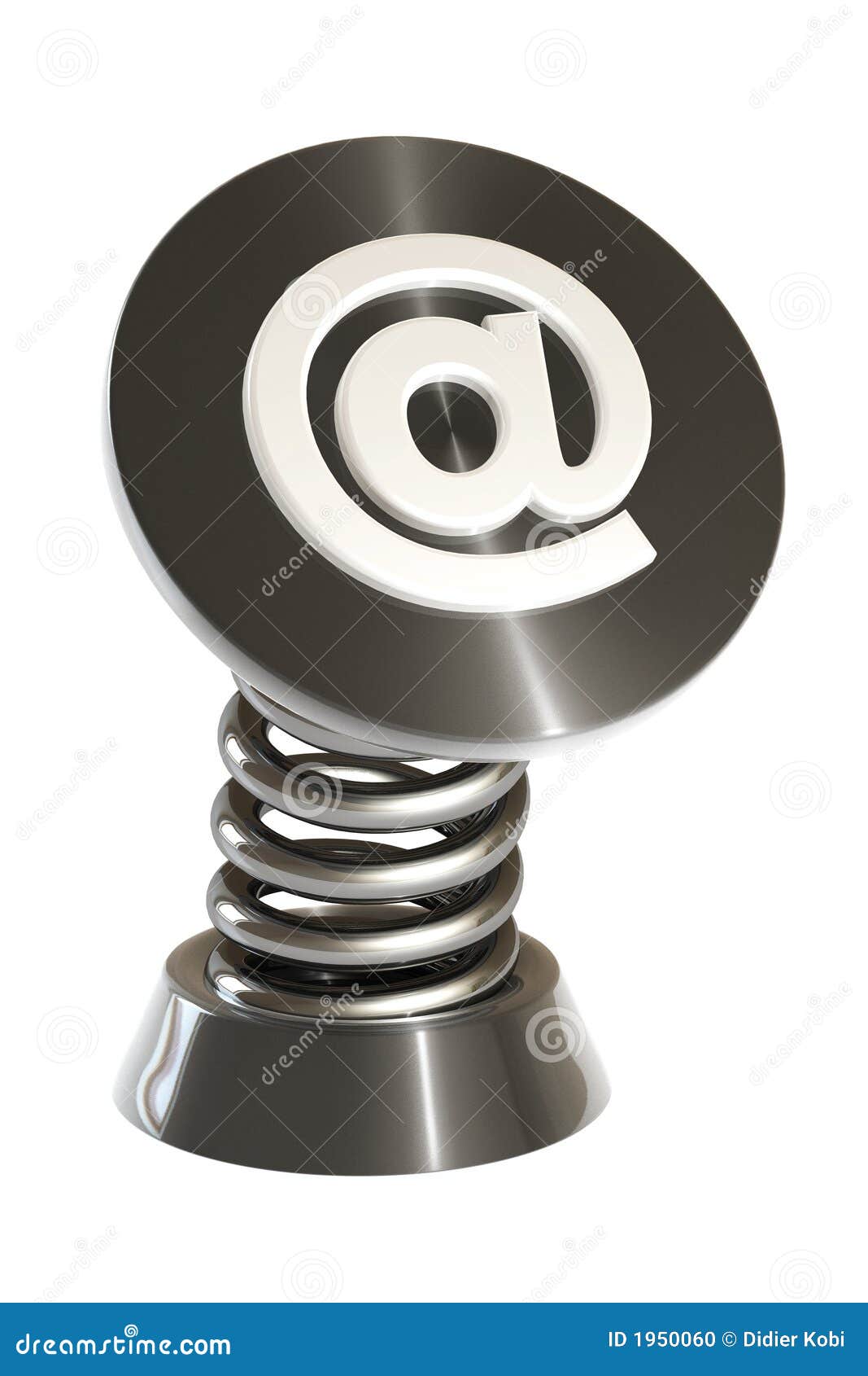 3D Spring e-mail Symbol stock illustration. Illustration of internet ...