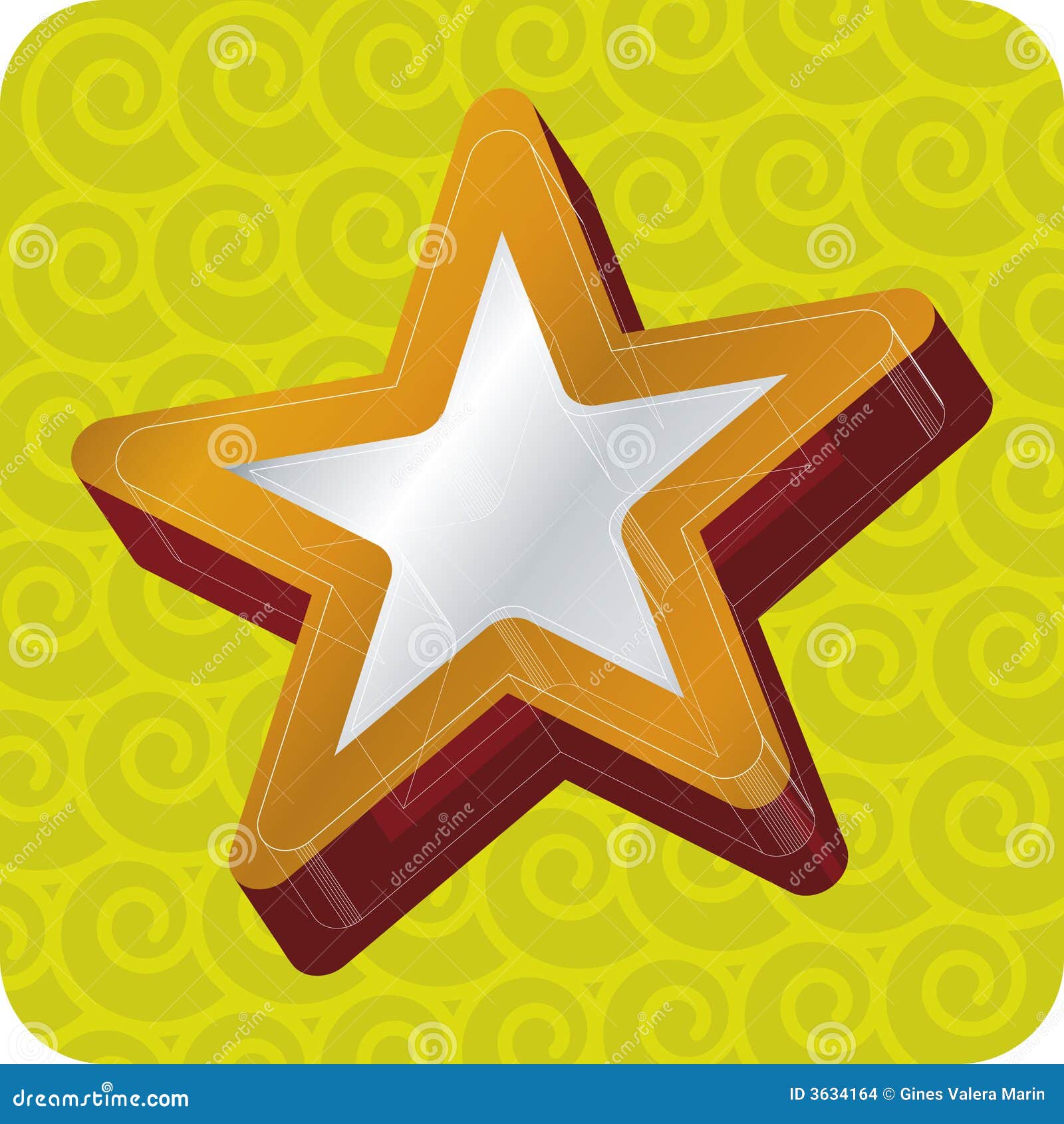 3d star (vector) stock vector. Illustration of background - 3634164