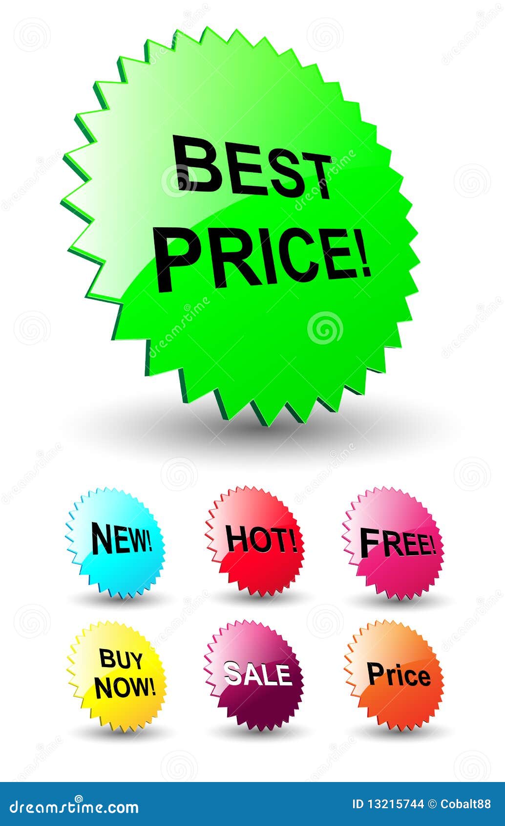 3D Stars for Discount Prices Stock Vector - Illustration of template ...