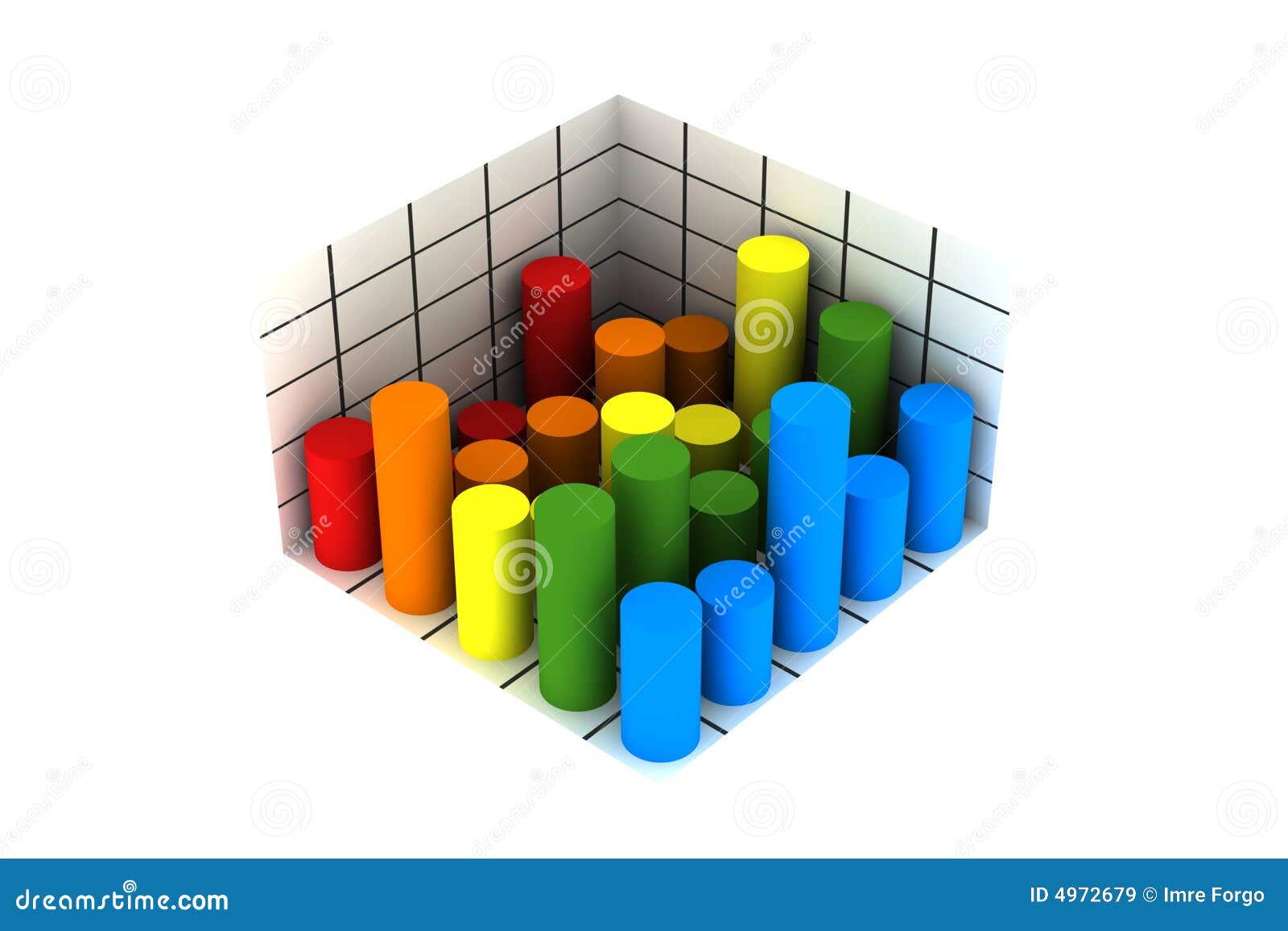 3d statistics stock illustration. Illustration of chart - 4972679