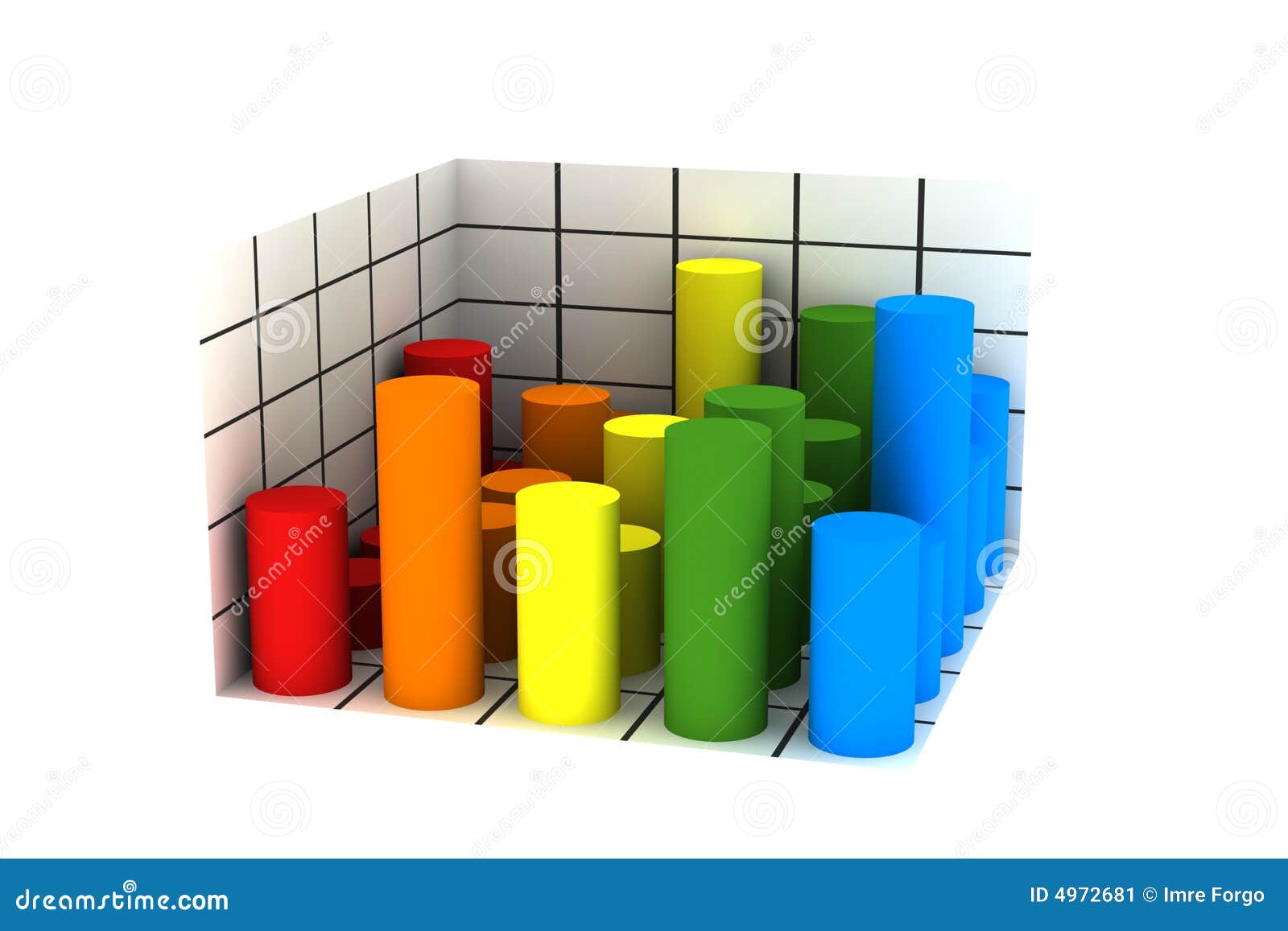 3d statistics stock illustration. Illustration of grid - 4972681