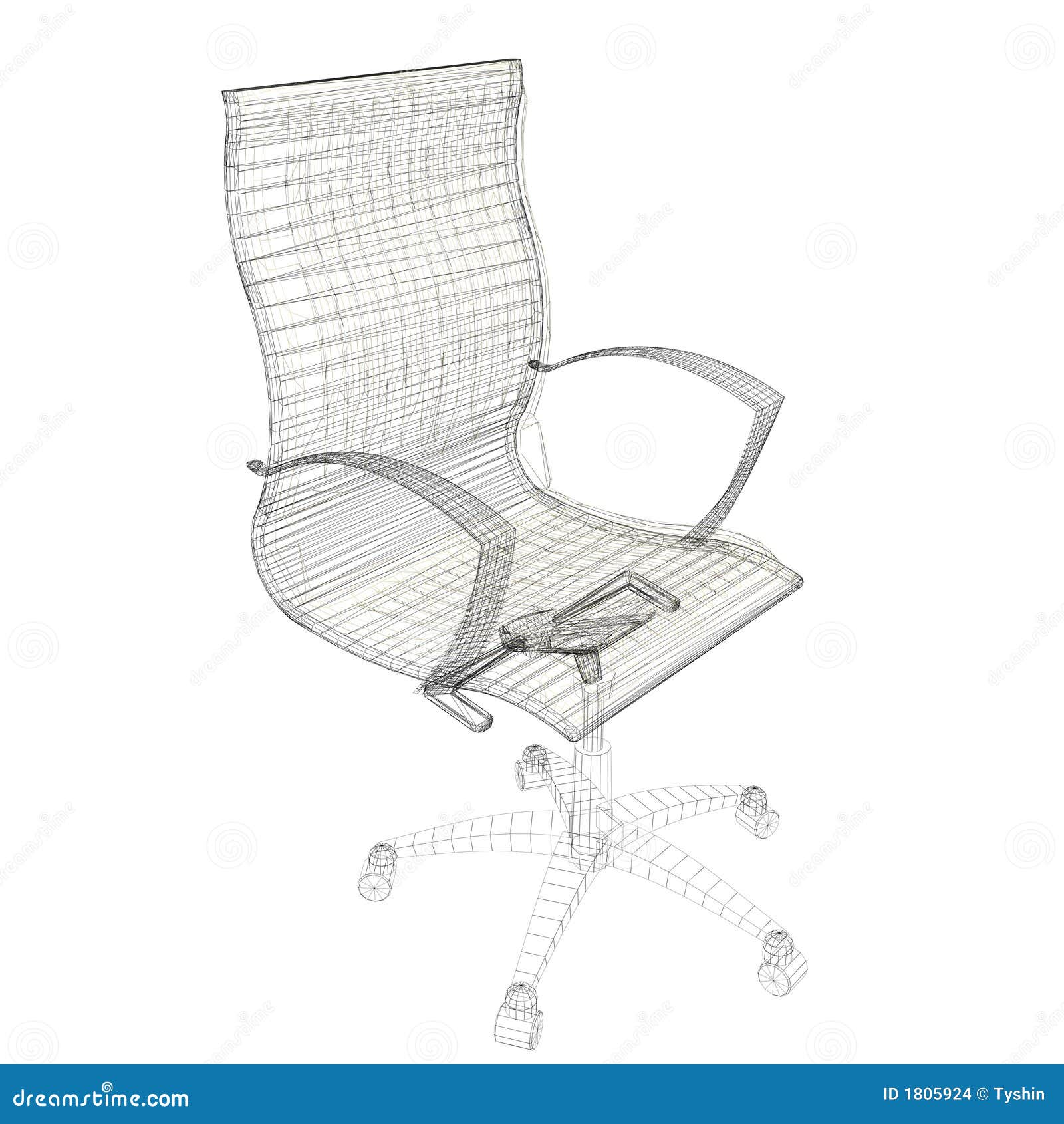 3d stoel stock illustratie. Illustration of modellering - 1805924