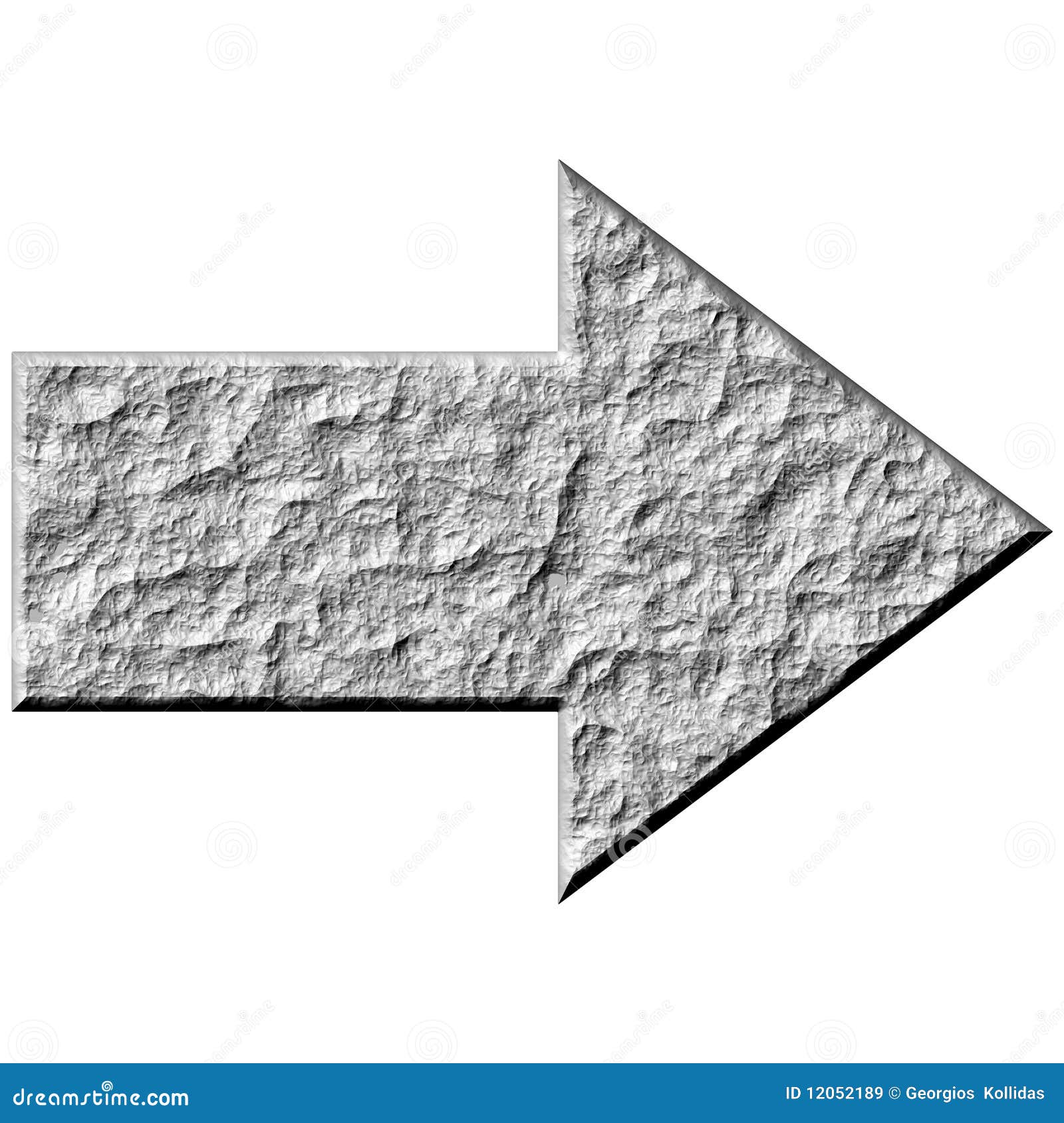 3D Stone Arrow stock illustration. Illustration of carved - 12052189