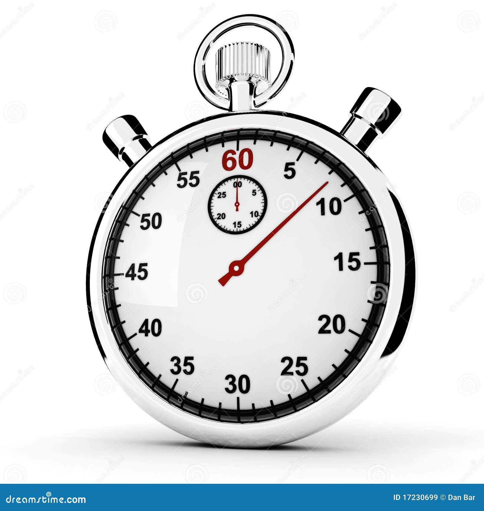 3d Stopwatch Concept Isolated on White Stock Illustration ...