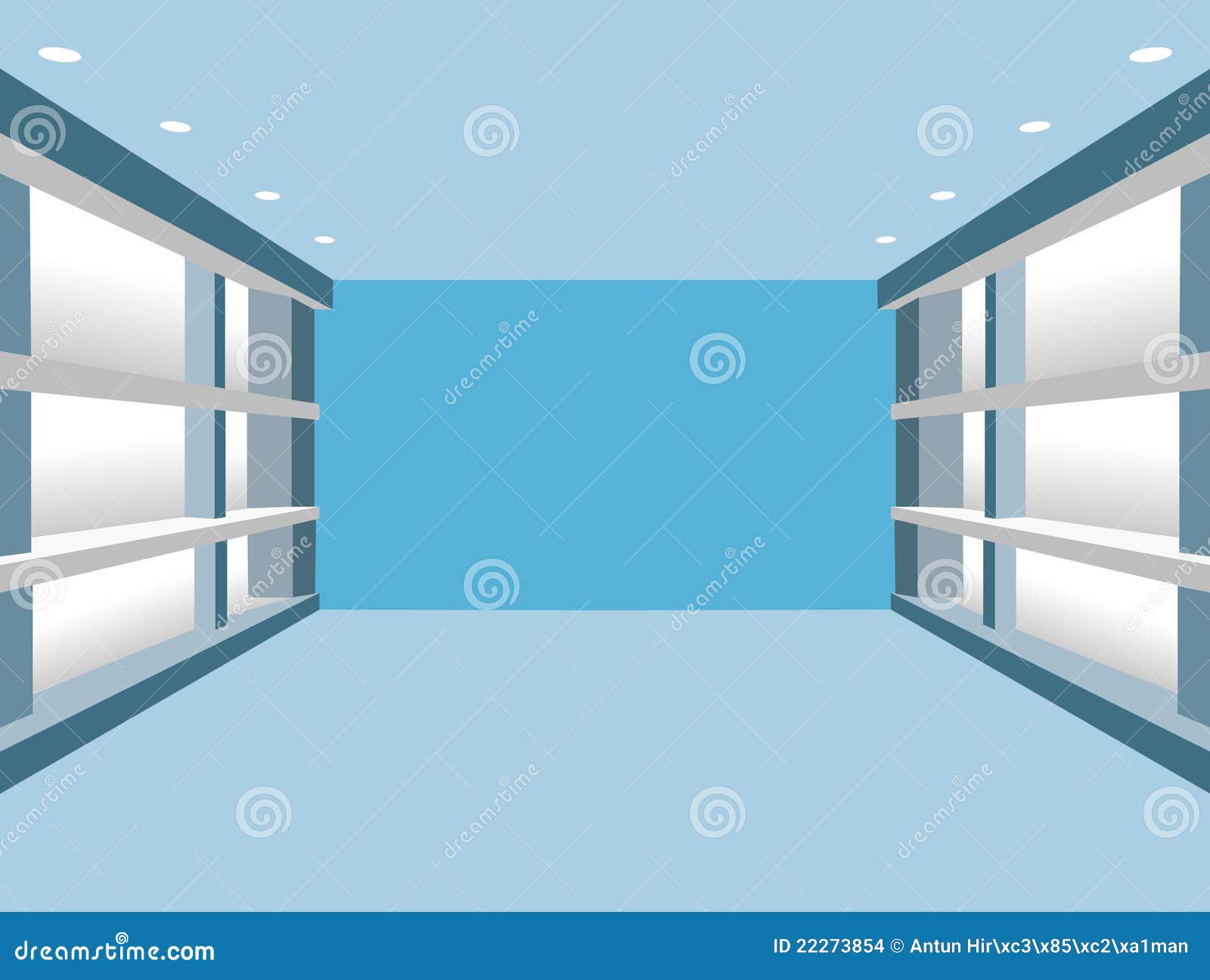 3d store interior. stock vector. Illustration of installation - 22273854