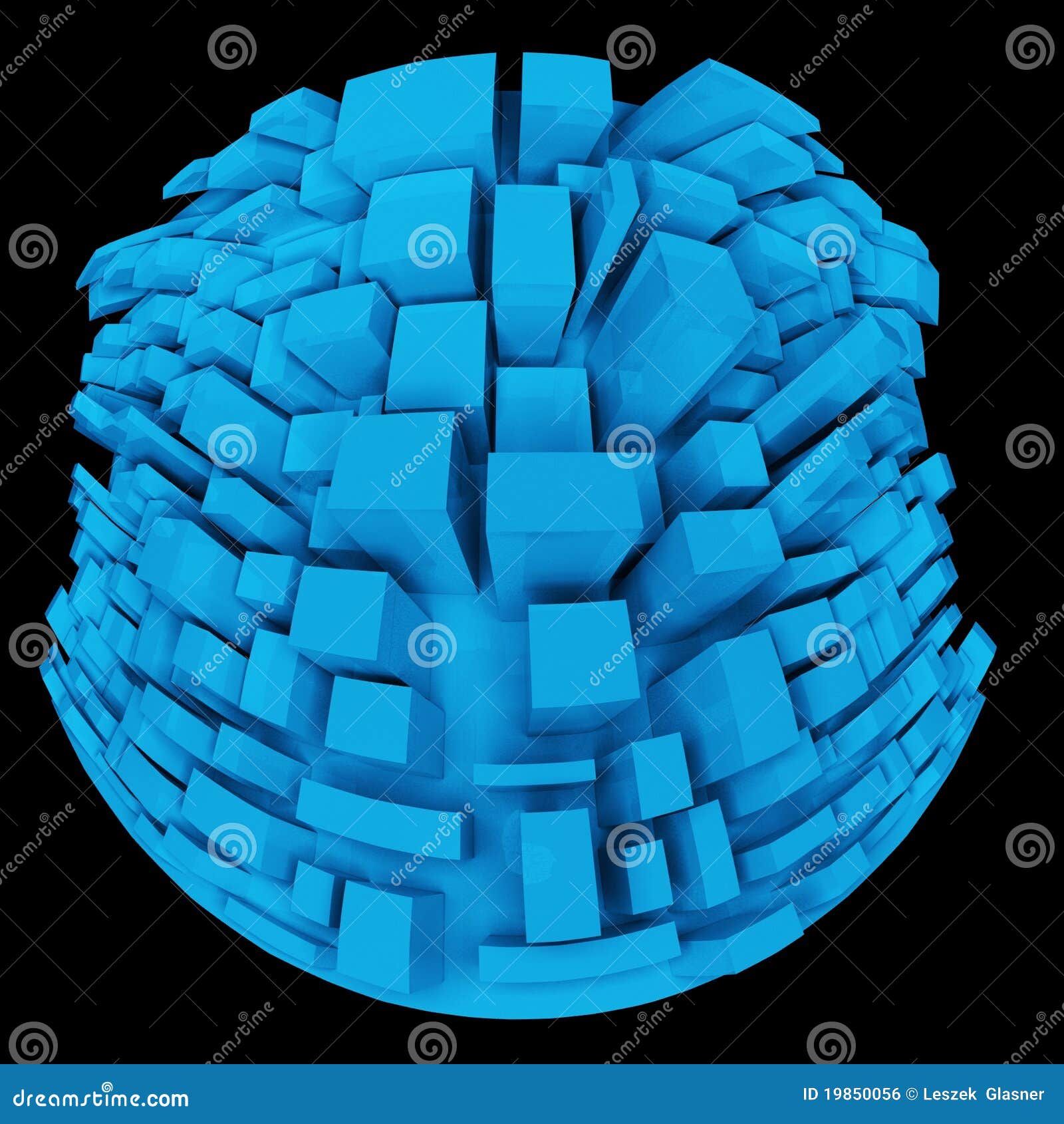 Distorted Stream Of Neon Bubbles On Dark Background. Royalty-Free Stock ...