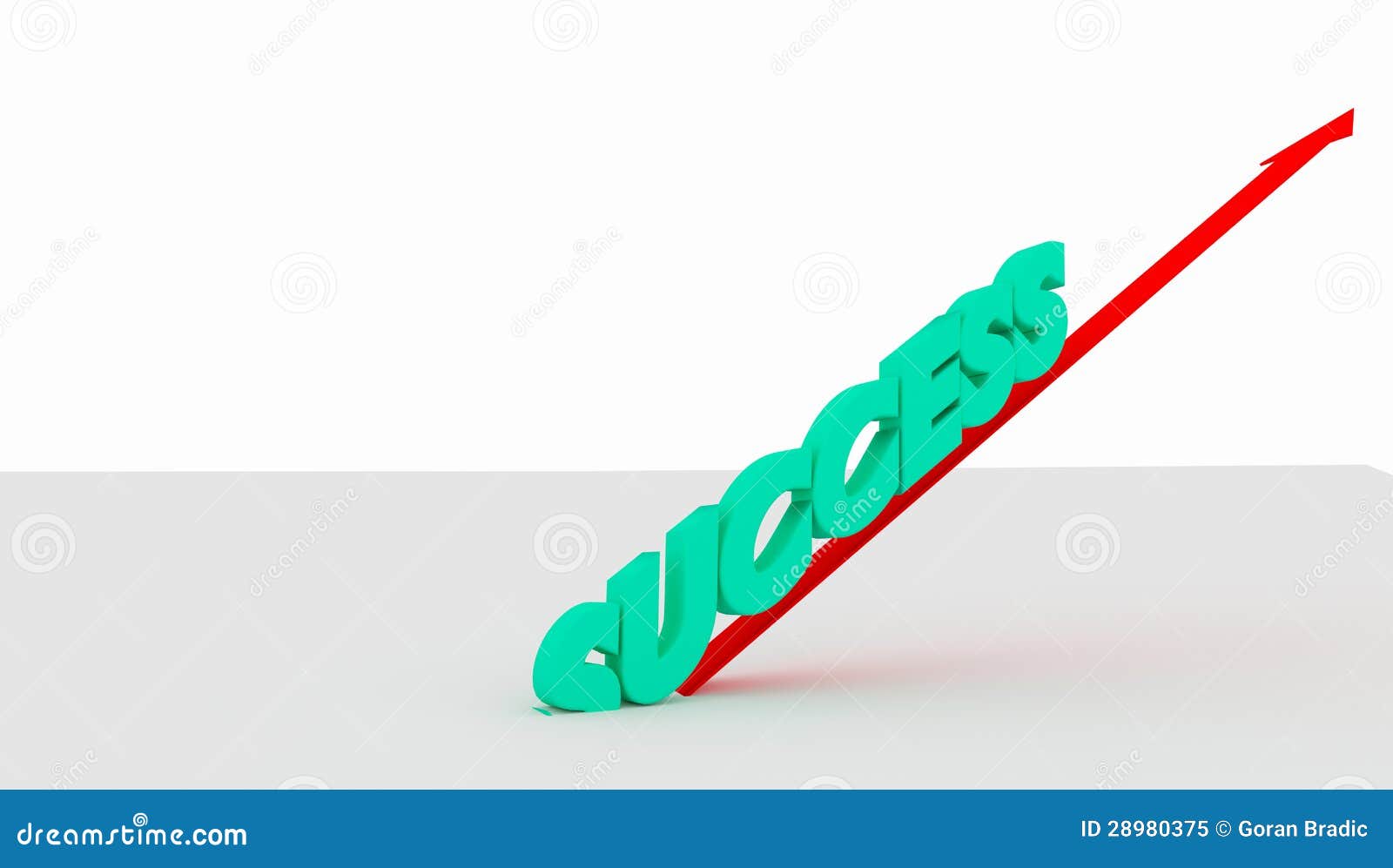 3d success stock illustration. Illustration of action - 28980375