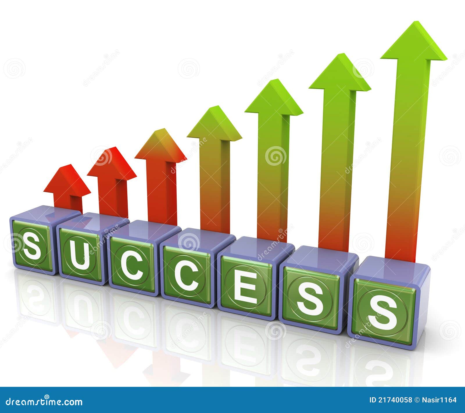 3d success arrows stock illustration. Illustration of improvement ...