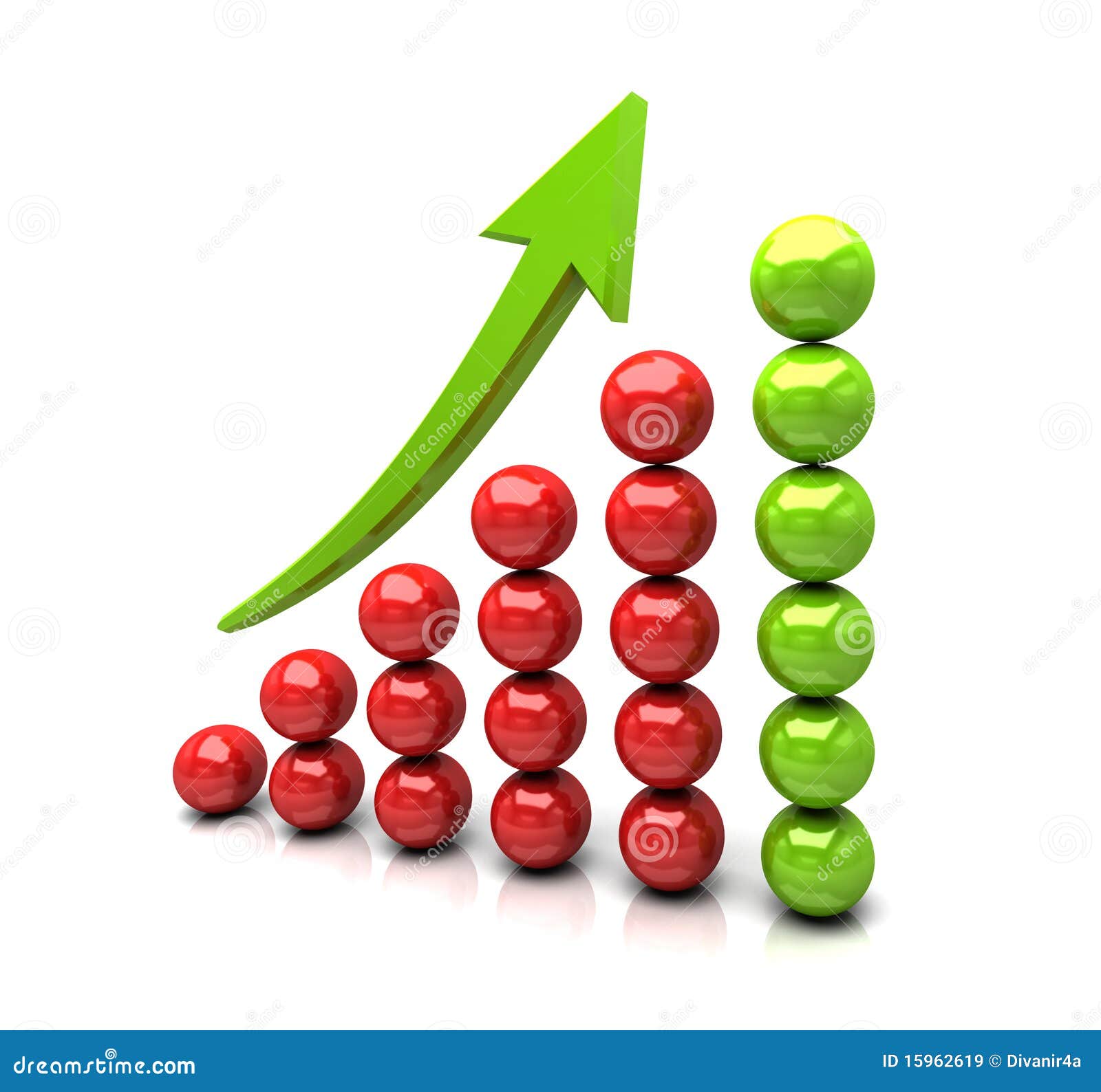 3D success graph stock illustration. Illustration of graph - 15962619