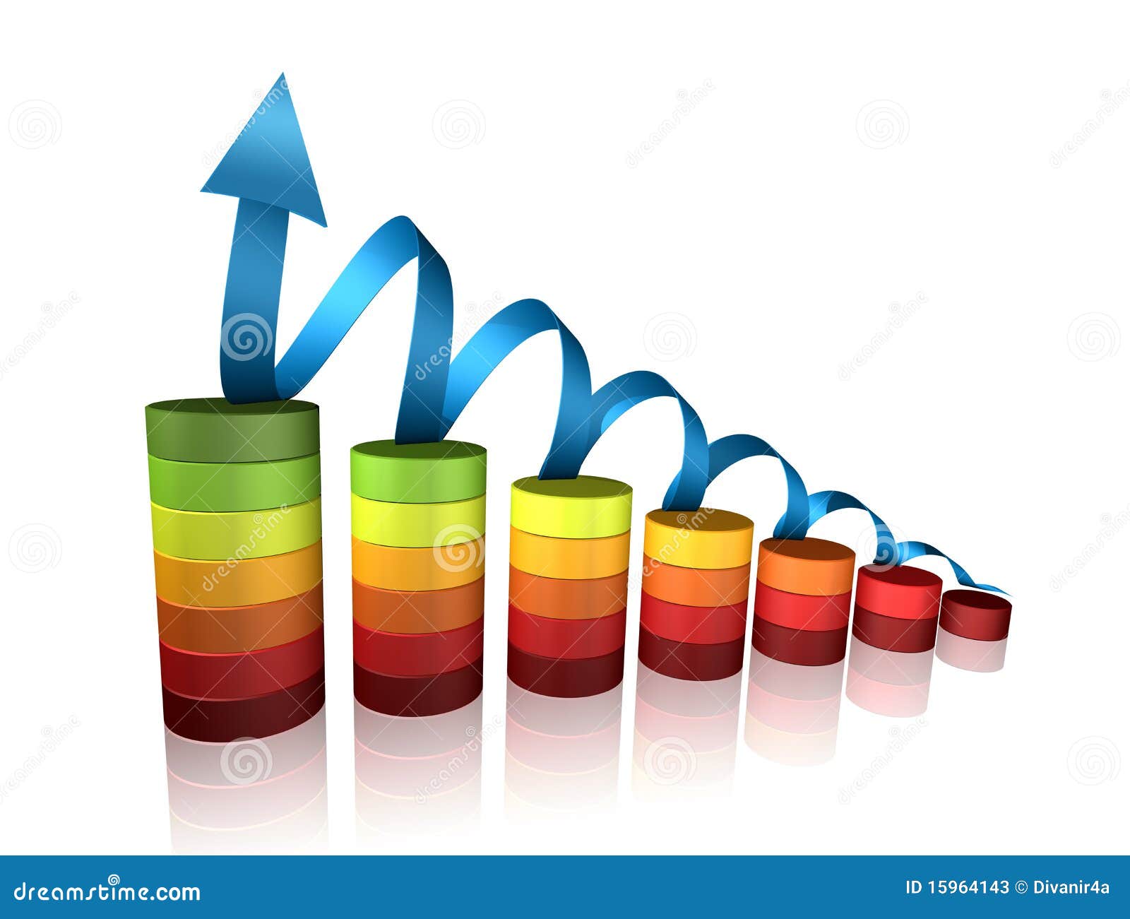3D success graph stock illustration. Illustration of white - 15964143