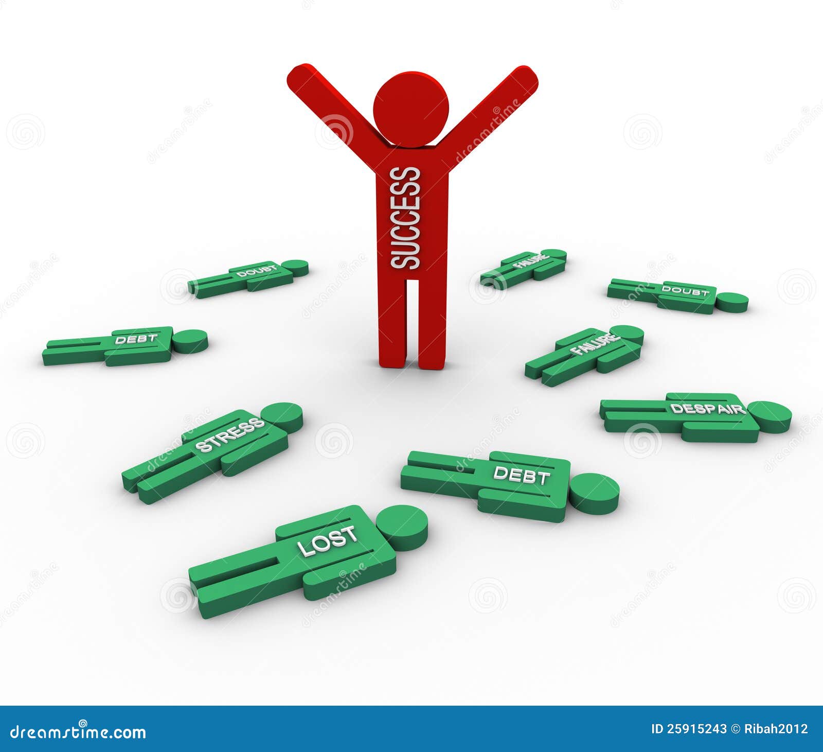 3d successful man stock illustration. Illustration of challenge - 25915243