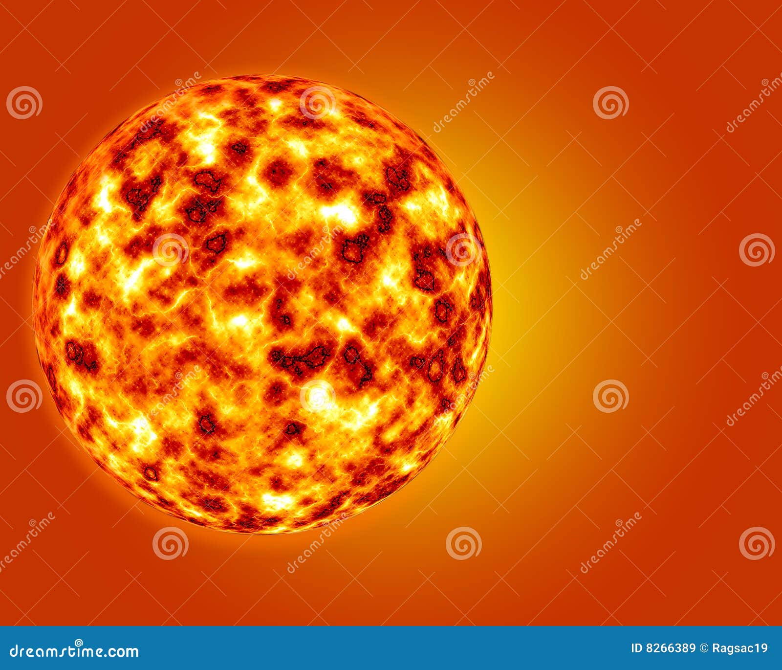 3D Sun stock illustration. Illustration of corona, orange - 8266389