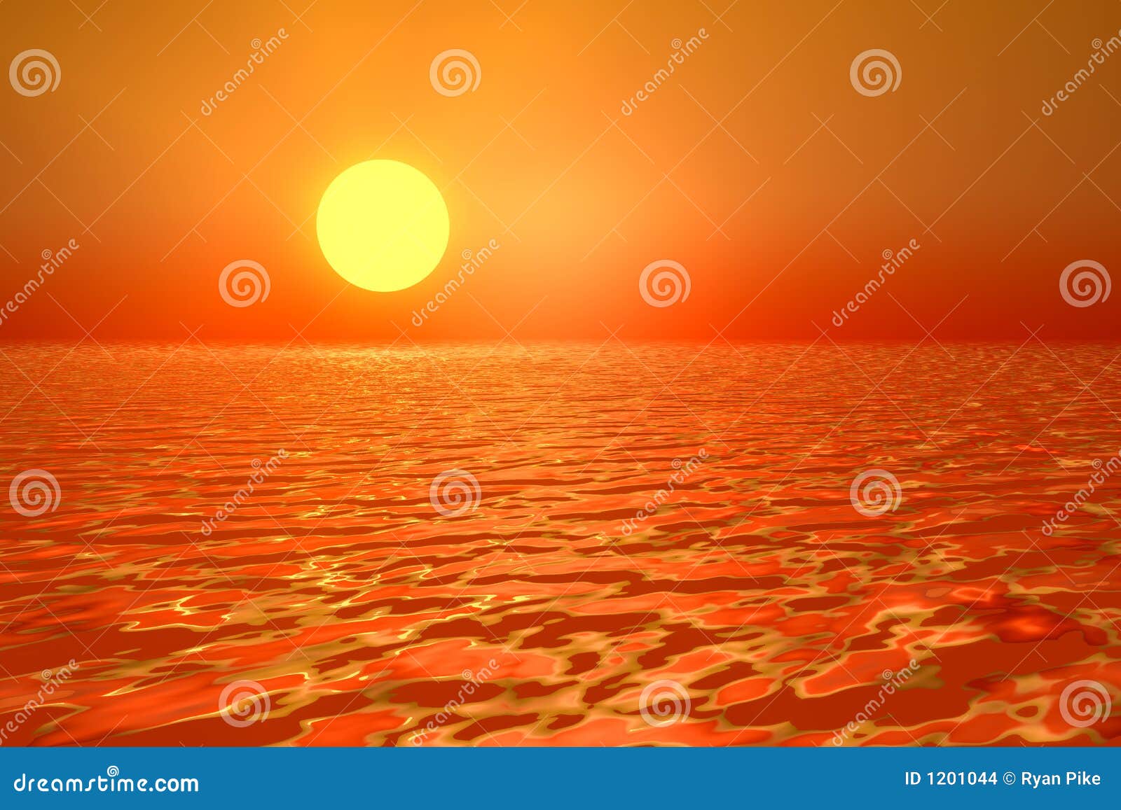 3d sunset stock photo. Image of ocean, view, pretty, panarama - 1201044