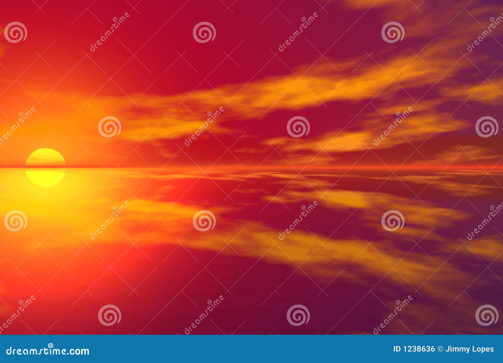 3d Sunset Sky Wallpaper
