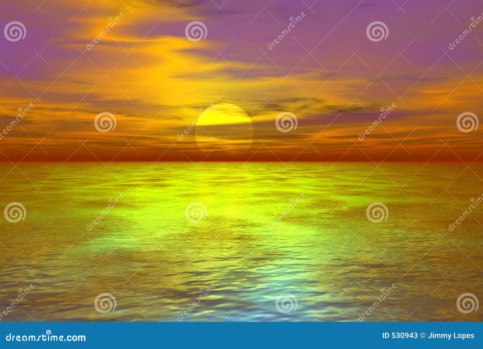 3D Sunset Background Royalty-Free Stock Photo | CartoonDealer.com #530943
