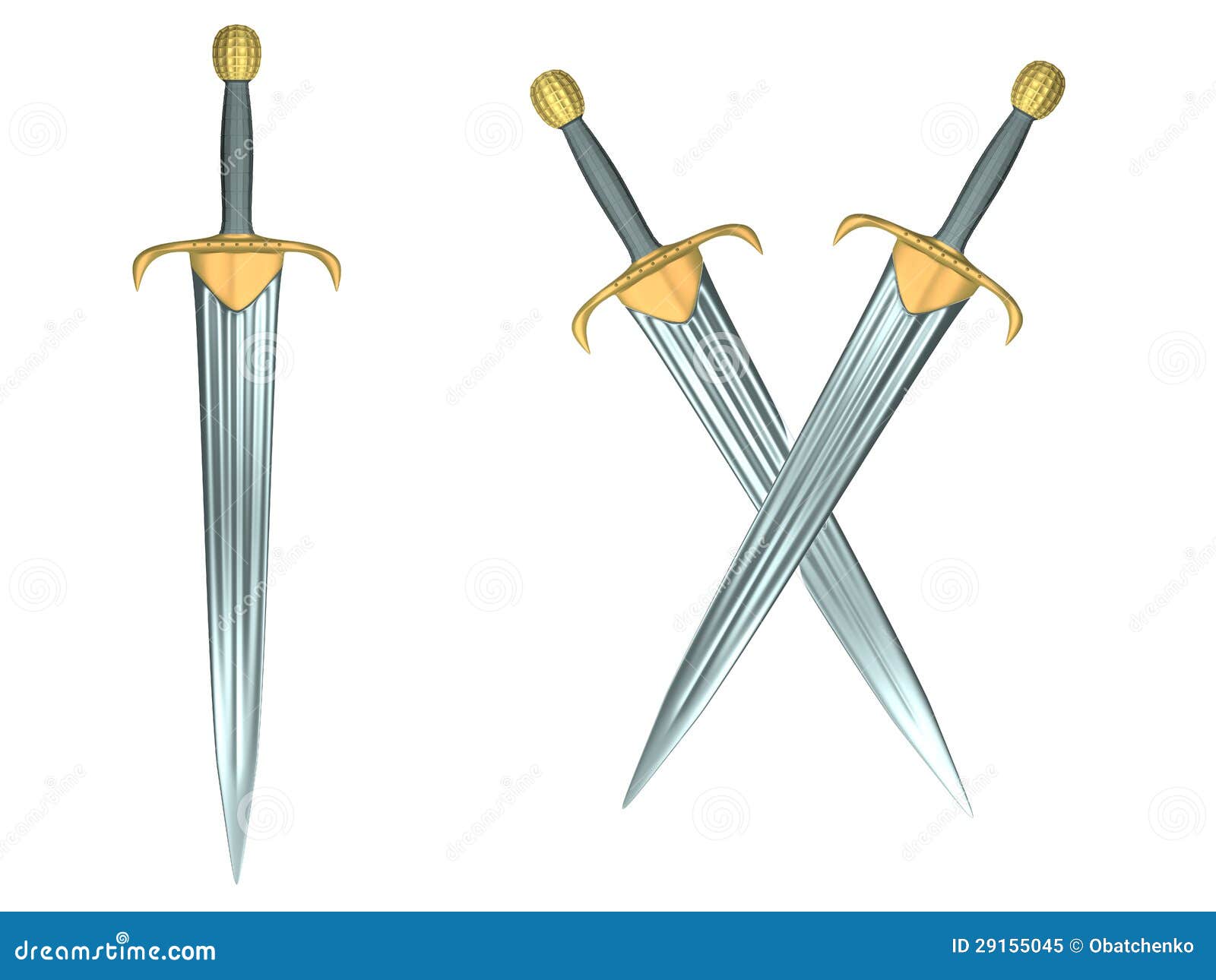 3D Swords stock illustration. Illustration of actions - 29155045
