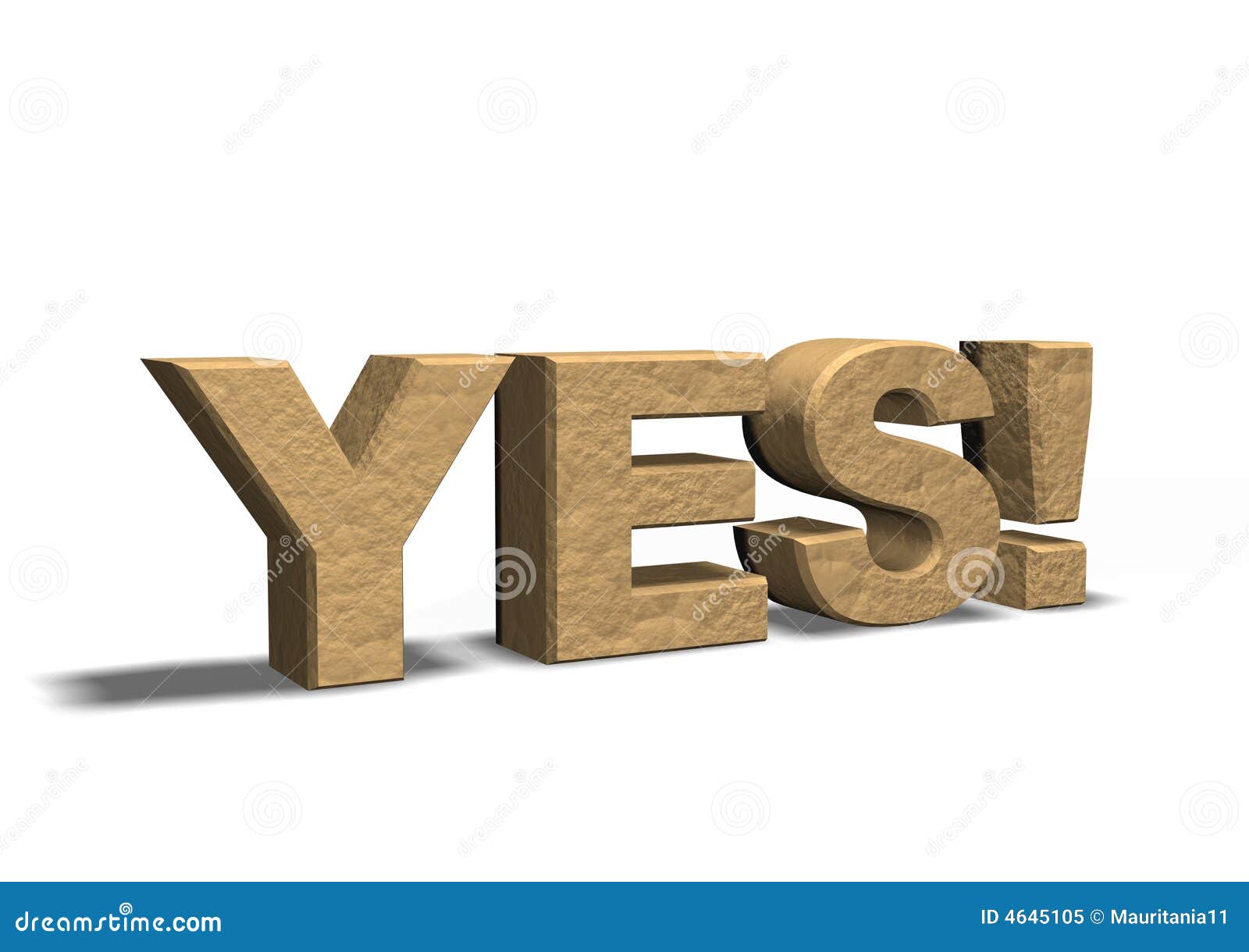 3d symbol word YES stock illustration. Illustration of abstract - 4645105