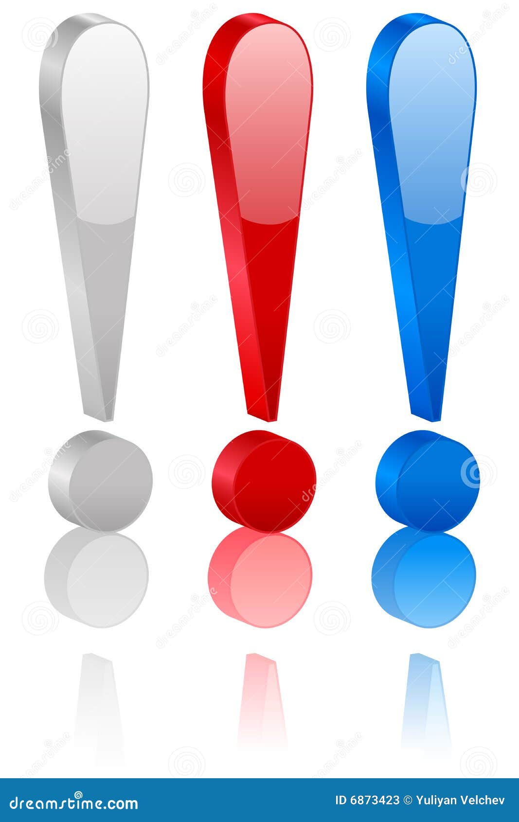 3D Symbool Van Het Uitroepteken Vector Illustratie - Illustration of ...