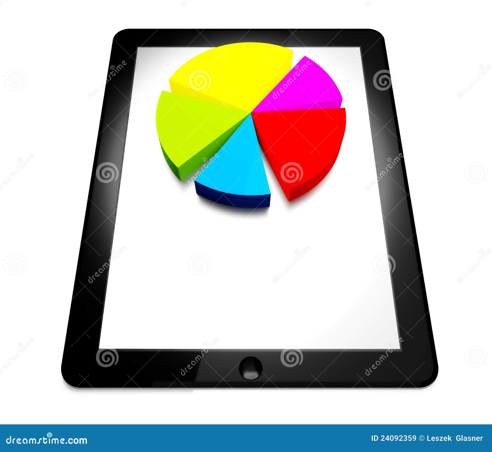 3d Tablet Pc, Business Diagram Stock Illustration - Illustration of ...