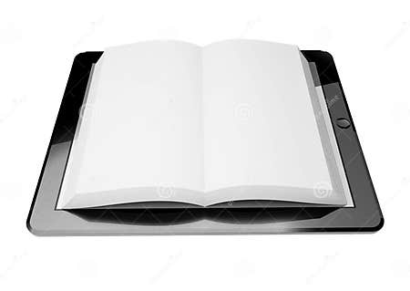 3d Tablet Pc, Concept of Ebook Stock Illustration - Illustration of ...