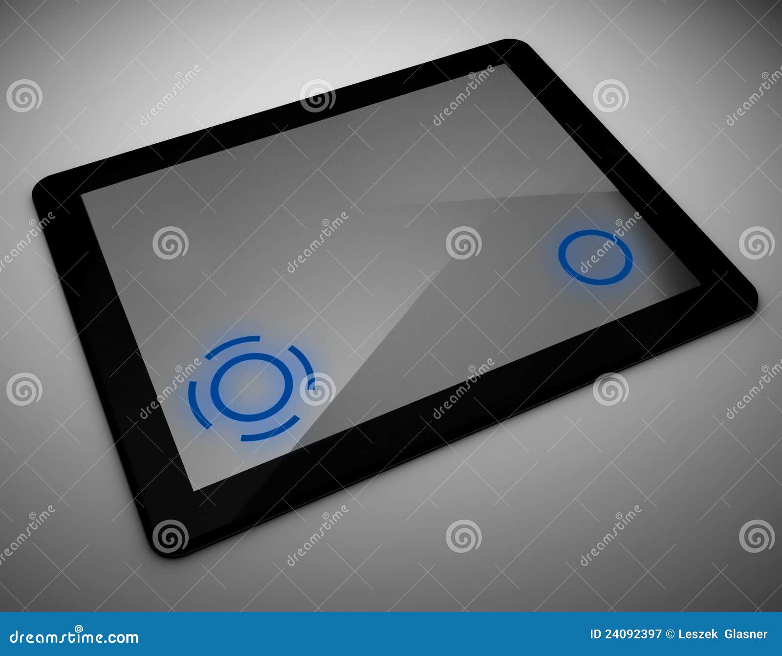 3d Tablet Pc, Marks for Control Stock Illustration - Illustration of ...