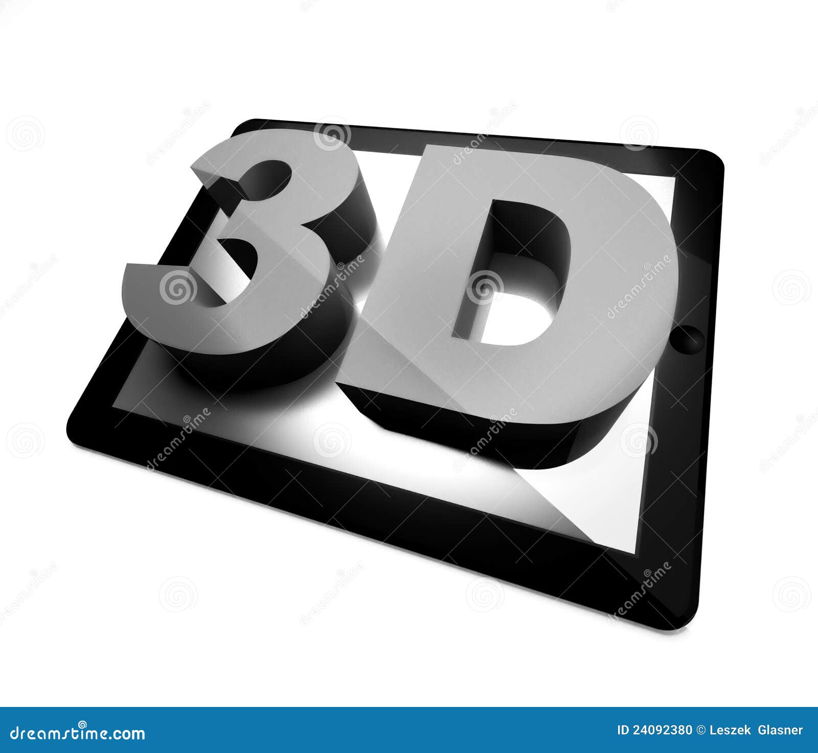 3d Tablet Pc, Three-dimensional Concept Stock Illustration ...