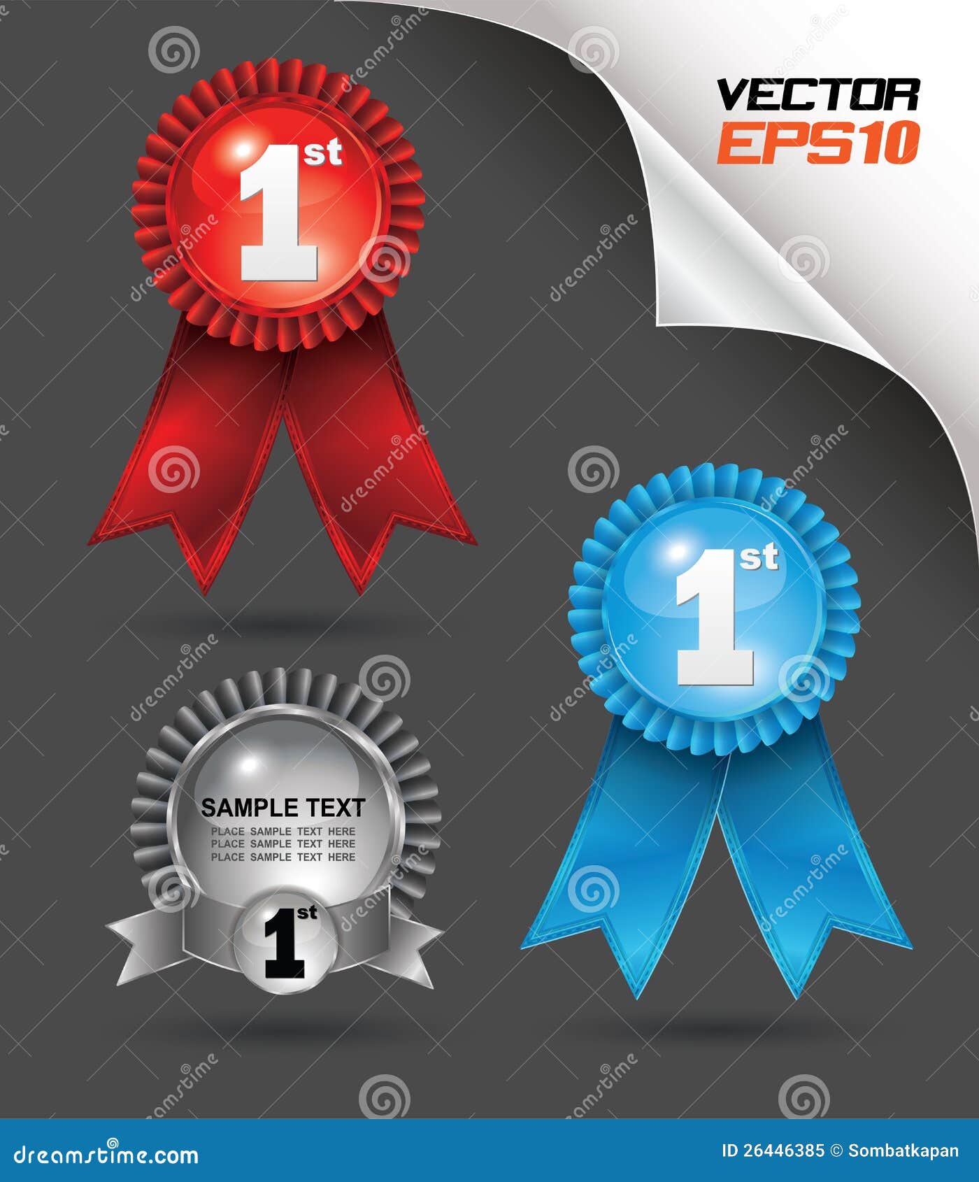 3D Tag award stock vector. Illustration of element, good - 26446385