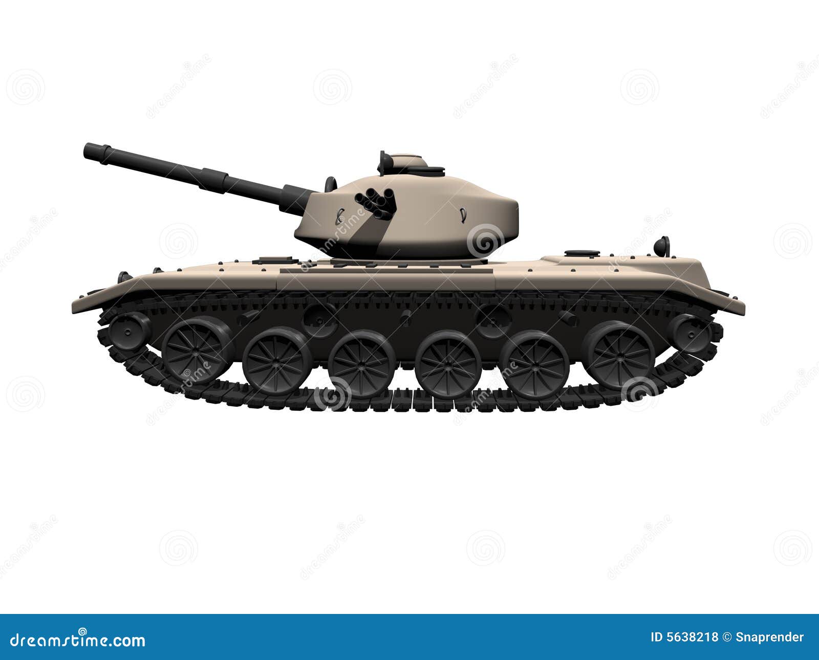 Military Tank Side View