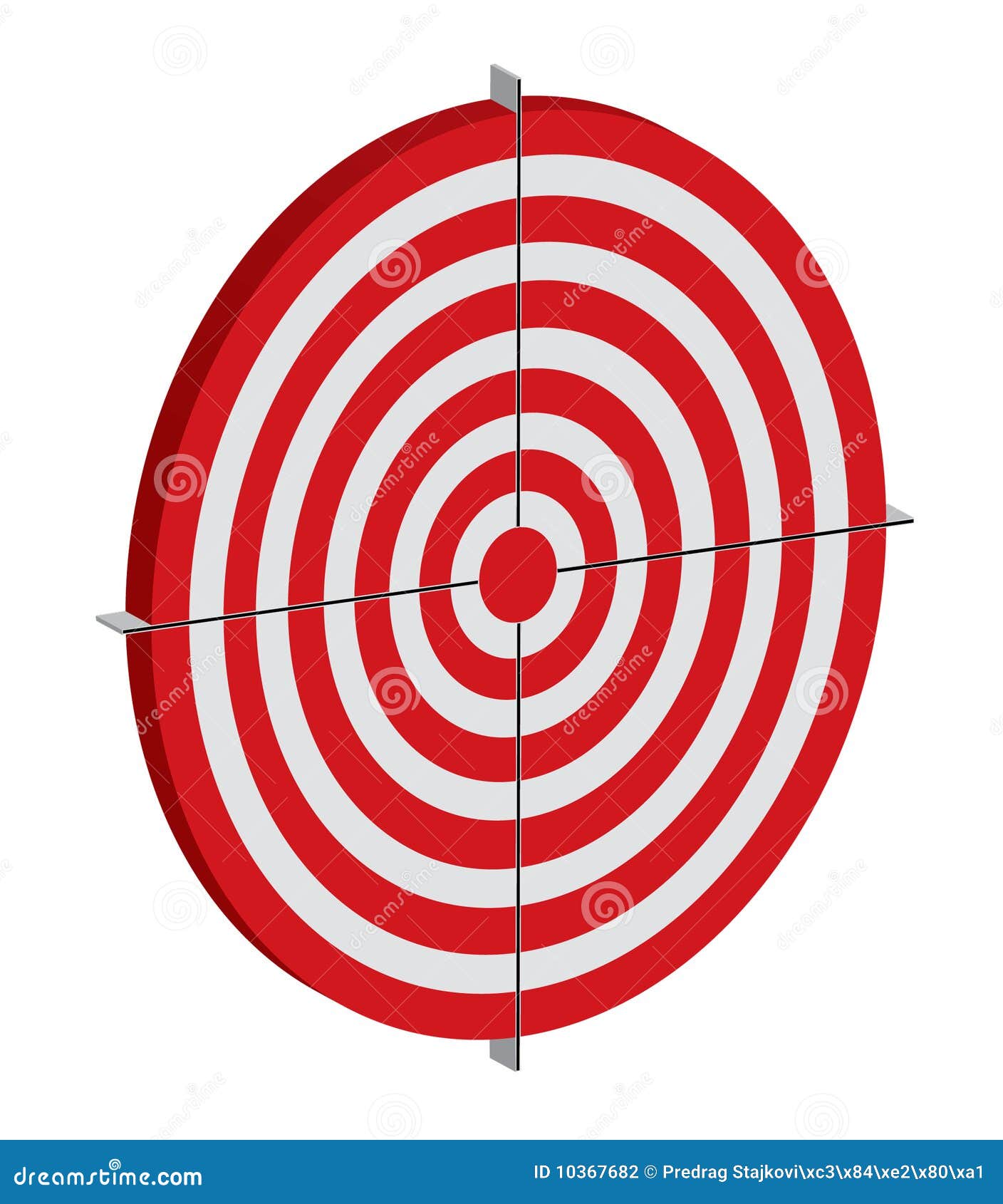 3d target stock vector. Illustration of accuracy, concentric - 10367682