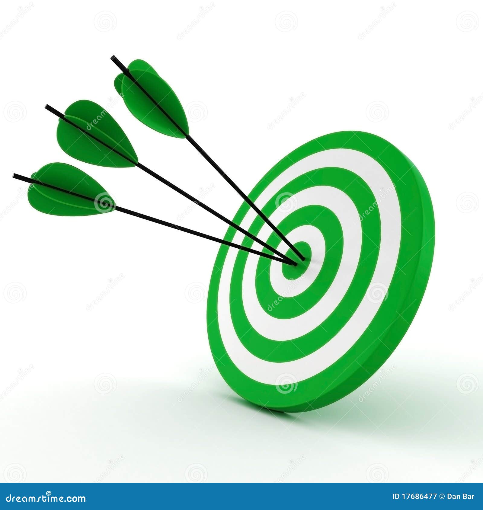 3d Target and Arrows - Isolated on White Stock Illustration ...